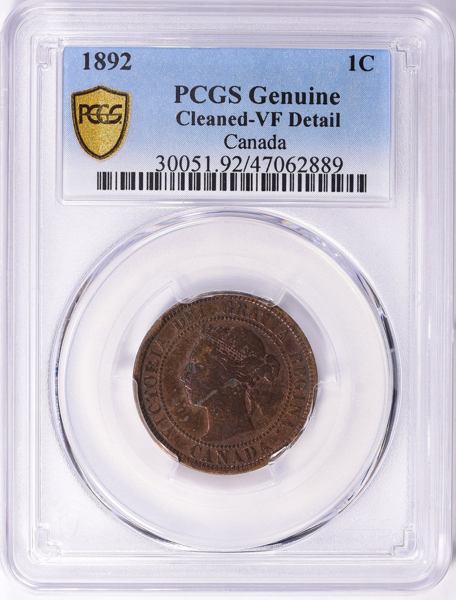 Collectors Corner - 1892 1C Canada PCGS Genuine - #64496521