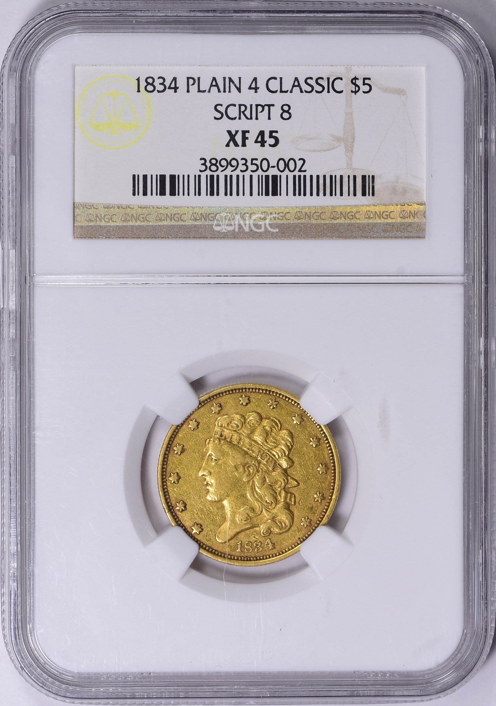Classic Head $5 (1834-1838) - Coins for sale on Collectors Corner