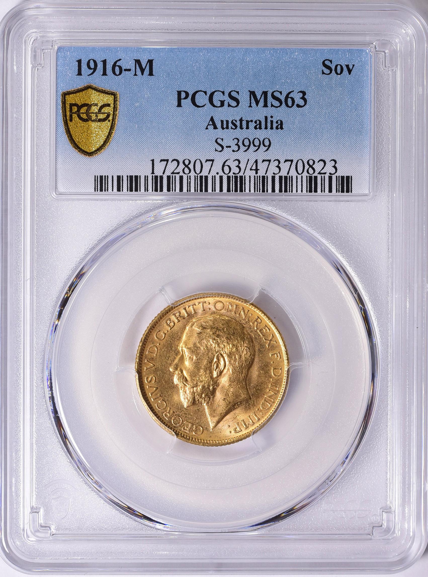 Collectors Corner - 1916-M Sov S-3999 Australia MS63 PCGS - #64923032