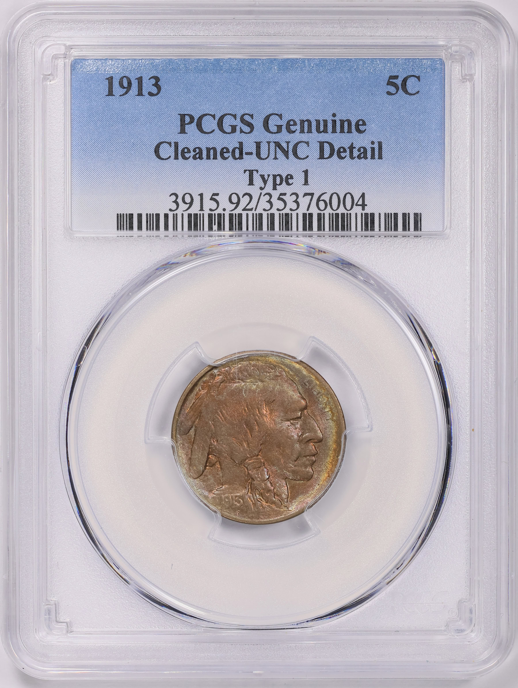 Collectors Corner - 1913 5C Type 1 PCGS Genuine - #64925883