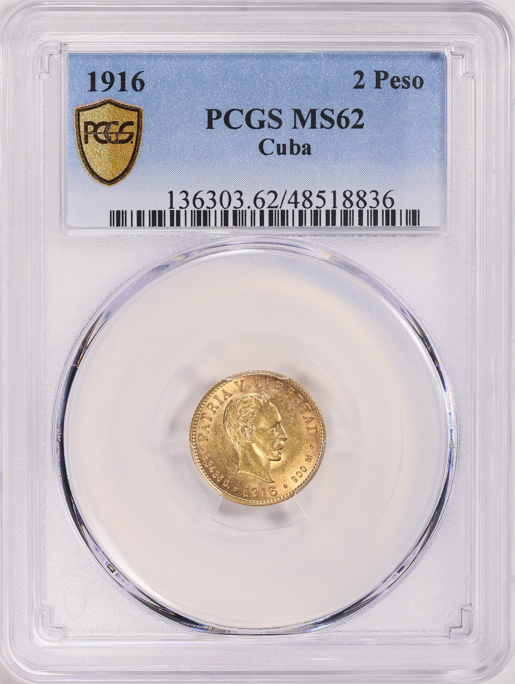 Collectors Corner - 1916 2 Peso Cuba MS62 PCGS - #70839576