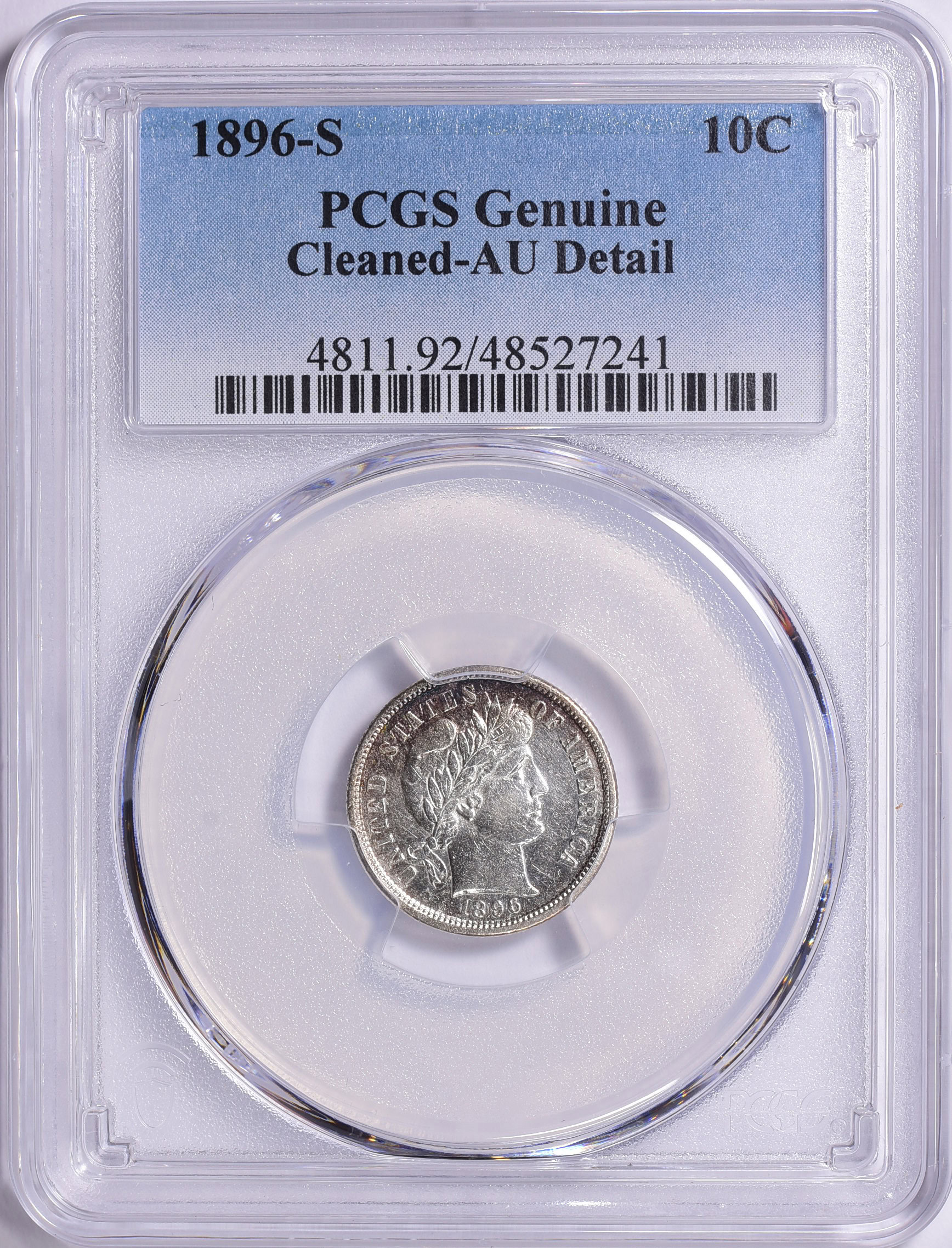 Collectors Corner - 1896-S 10C PCGS Genuine - #65492805