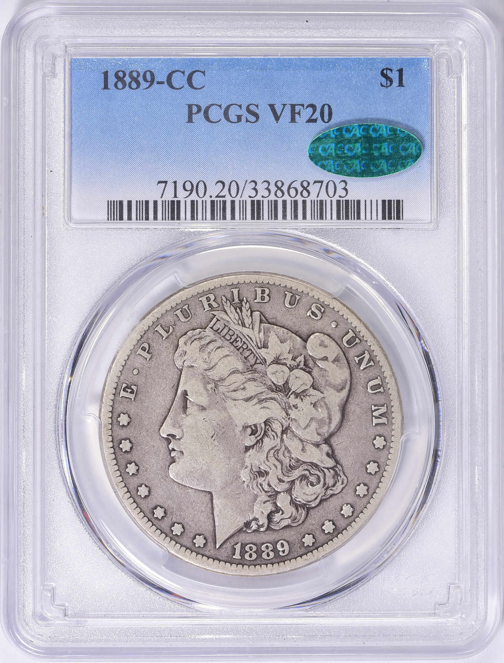 Collectors Corner - 1889-CC $1 VF20 PCGS - #65562439