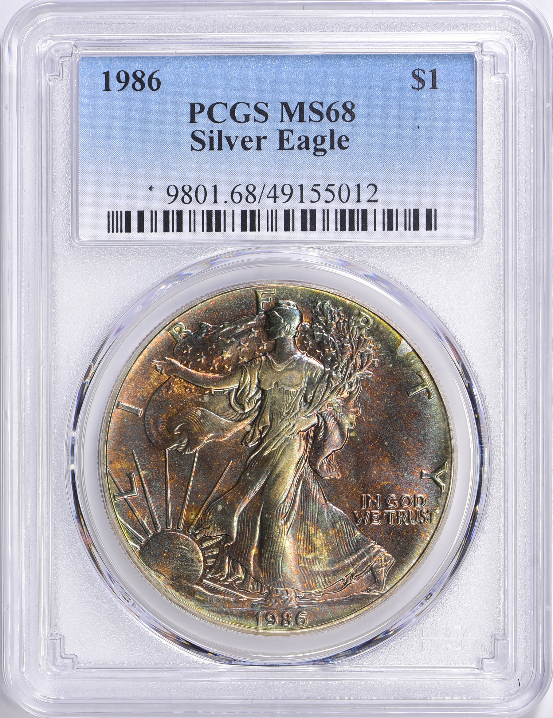 Collectors Corner - 1986 $1 Silver Eagle MS68 PCGS - #68261588
