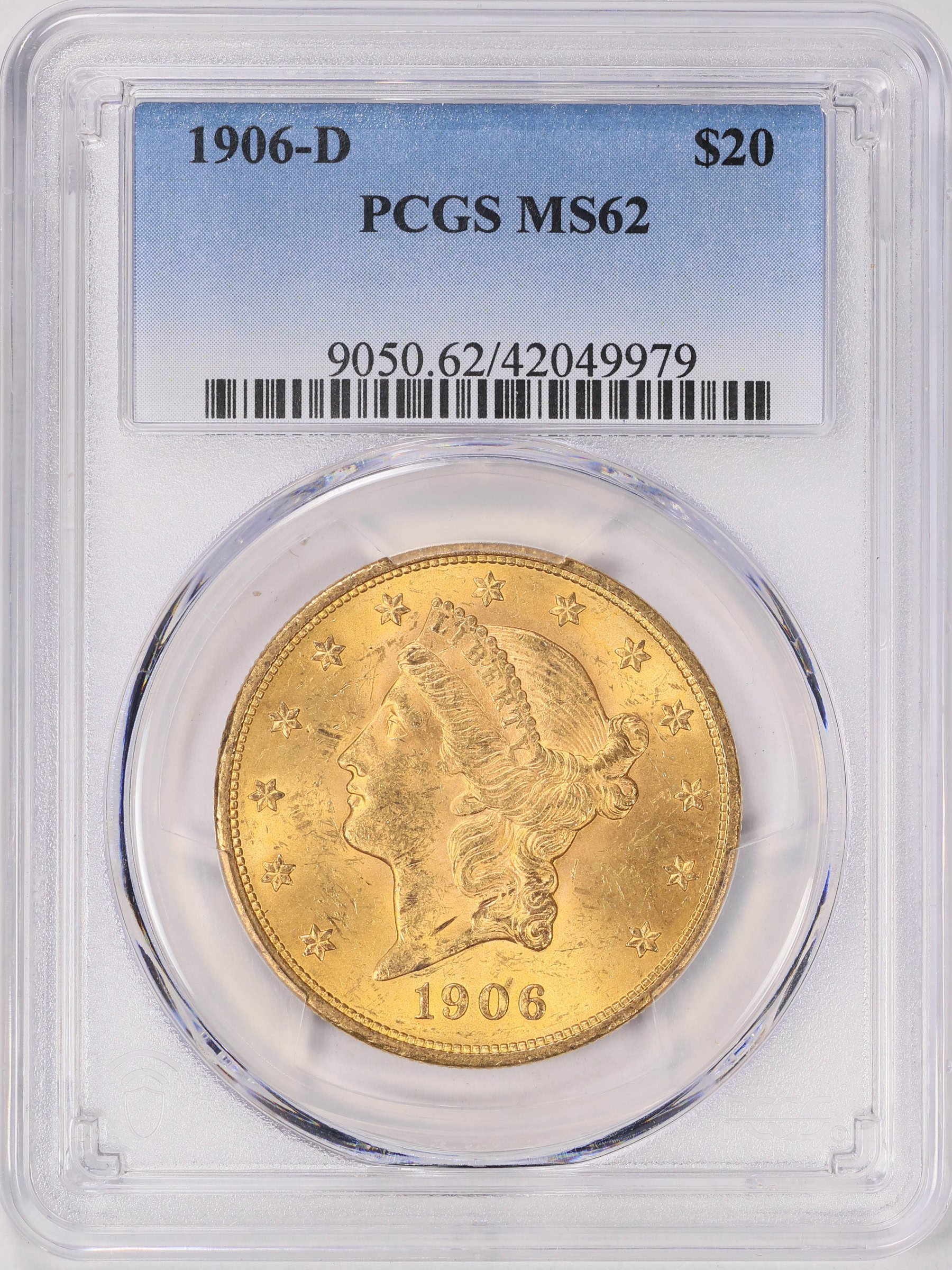Collectors Corner - 1906-D $20 MS62 PCGS - #70143417