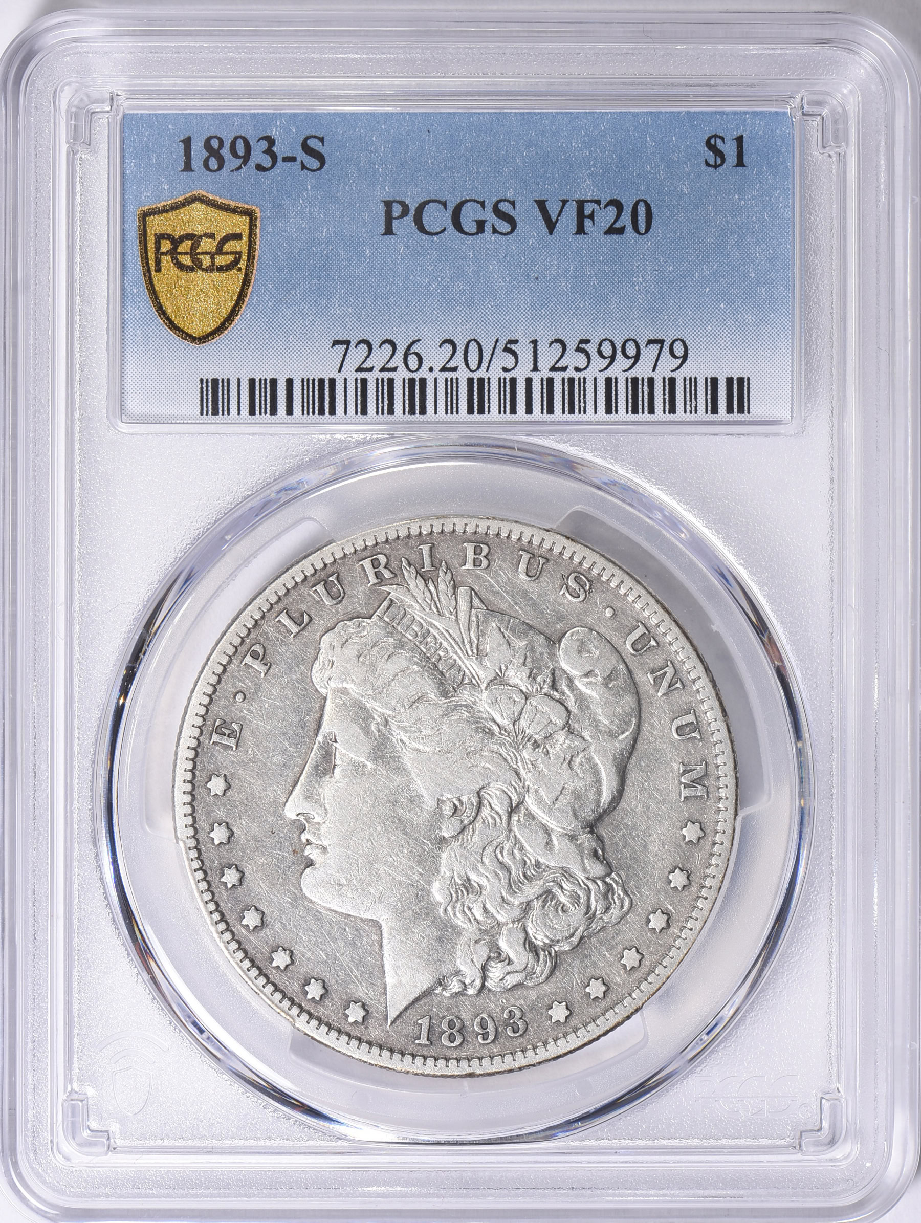 Collectors Corner - 1893-S $1 VF20 PCGS - #69156823
