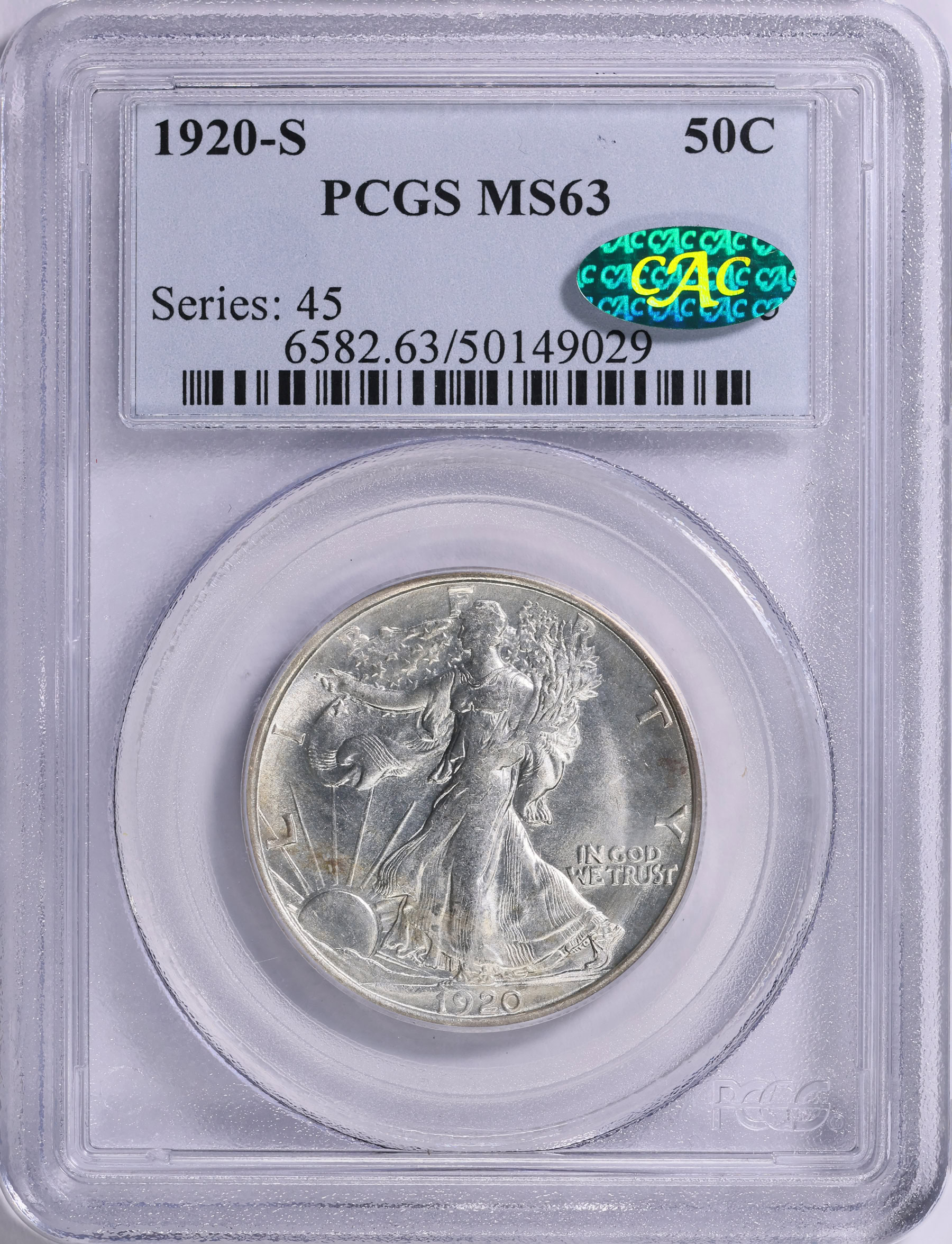 Collectors Corner - 1920-S 50C MS63 PCGS - #70337625
