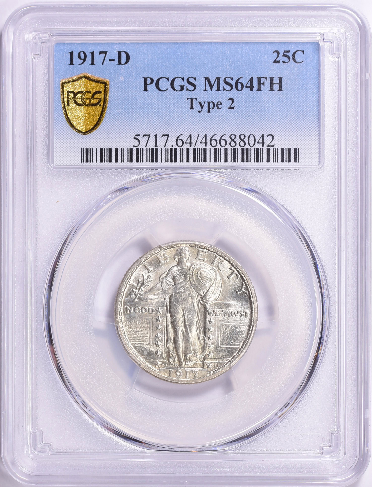 Collectors Corner - 1917-D 25C Type 2 MS64FH PCGS - #69955378