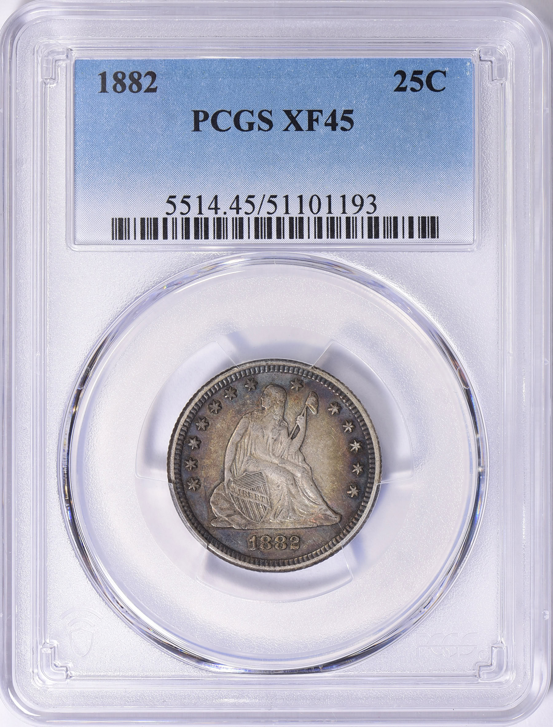 Collectors Corner - 1882 25C XF45 PCGS - #69658471
