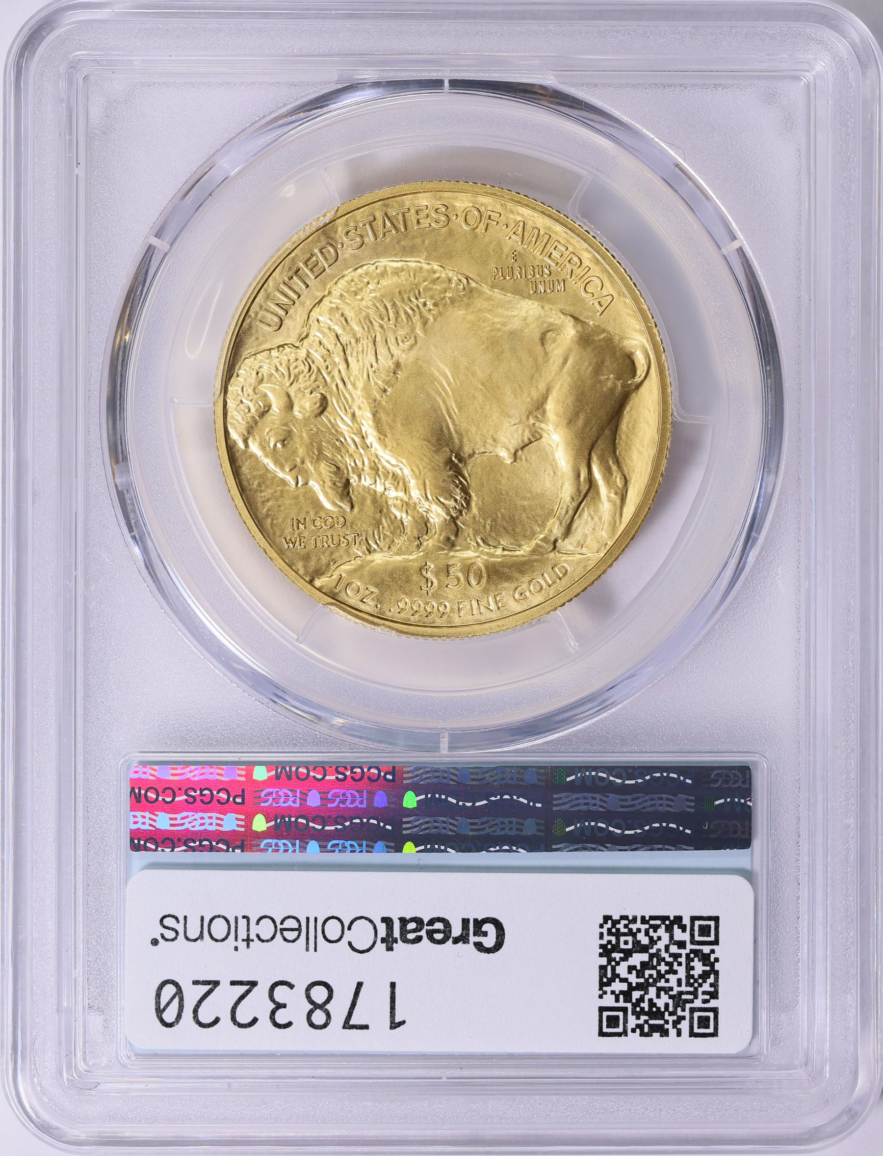 Collectors Corner - 2008-W $50 Burnished Am. Buffalo First Strike .9999 Fine Gold SP70 PCGS ...