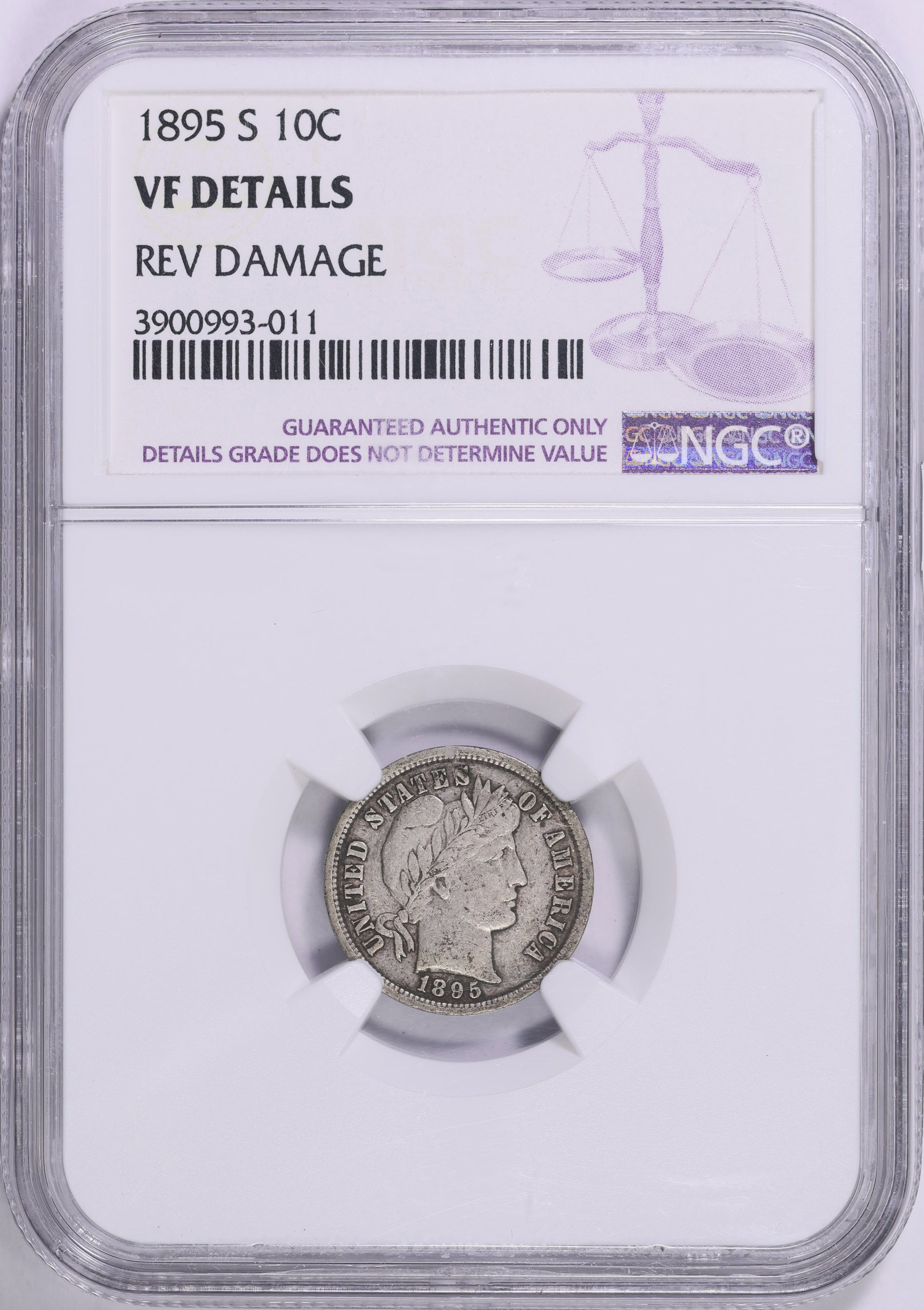 Collectors Corner - 1895-S 10C NGC Details - #70252442