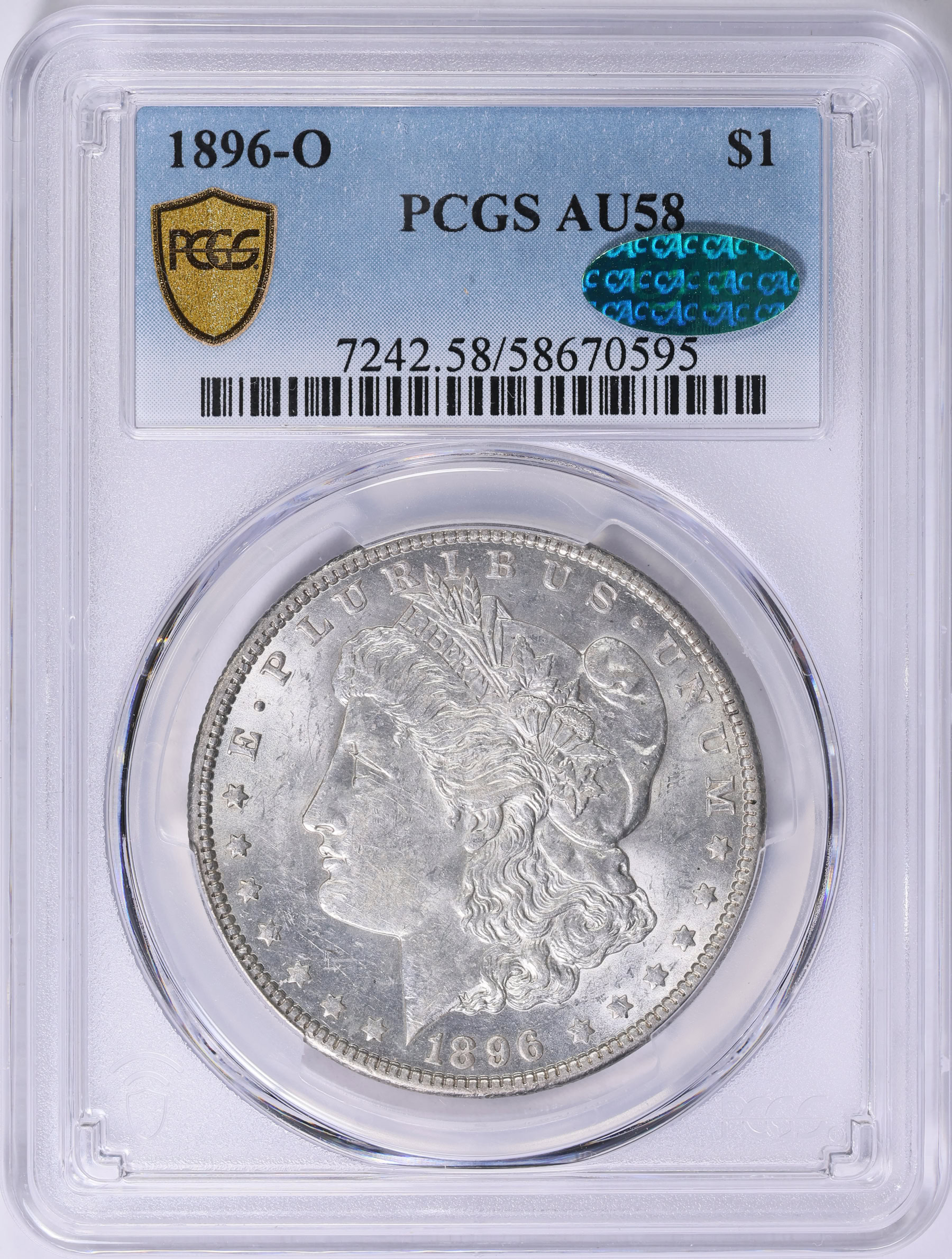 Collectors Corner - 1896-O $1 AU58 PCGS - #71015803