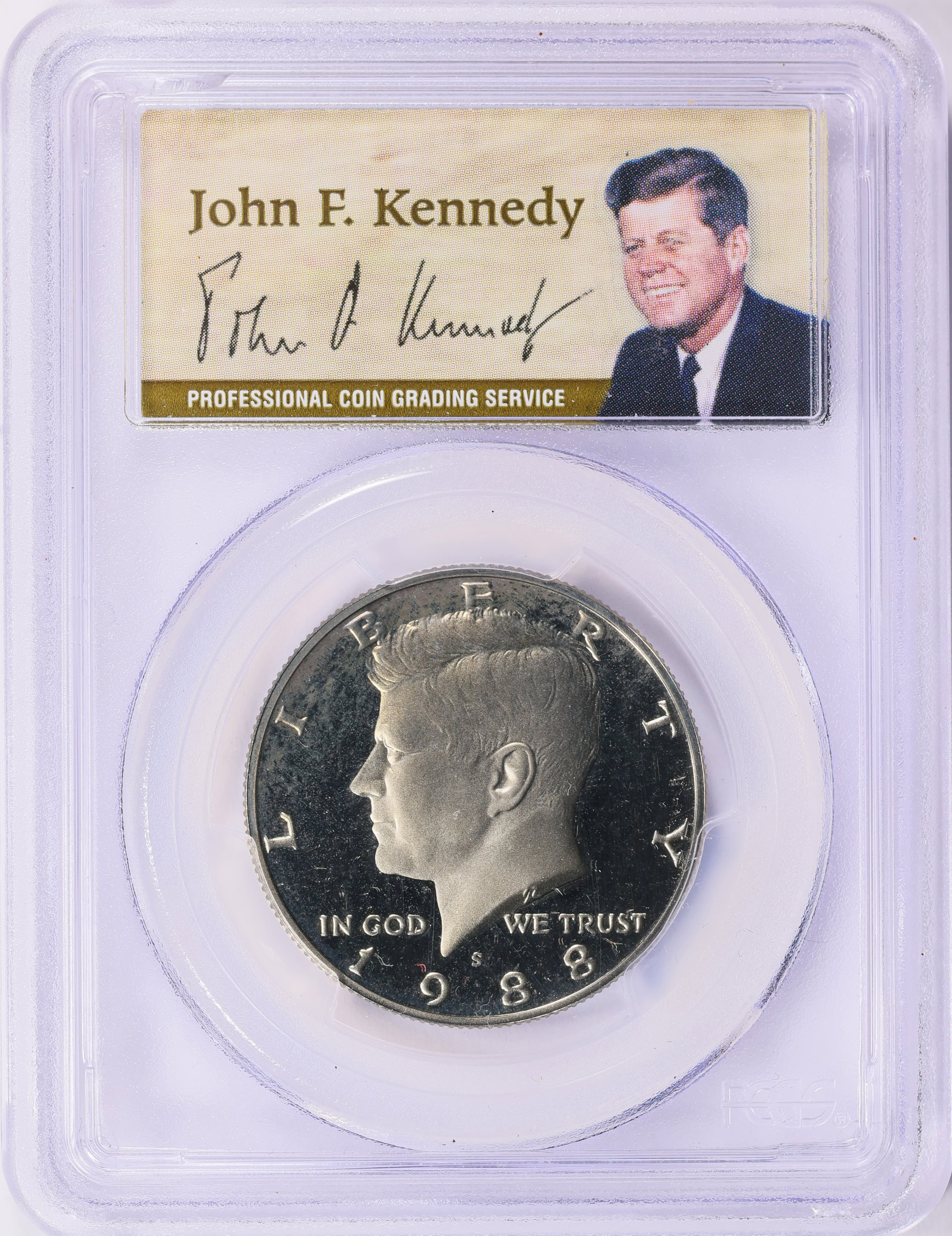1988-S Kennedy Half Dollar 50th Anniversary PCGS Proof-70 DCAM (Kennedy Brown Label) (Item ...