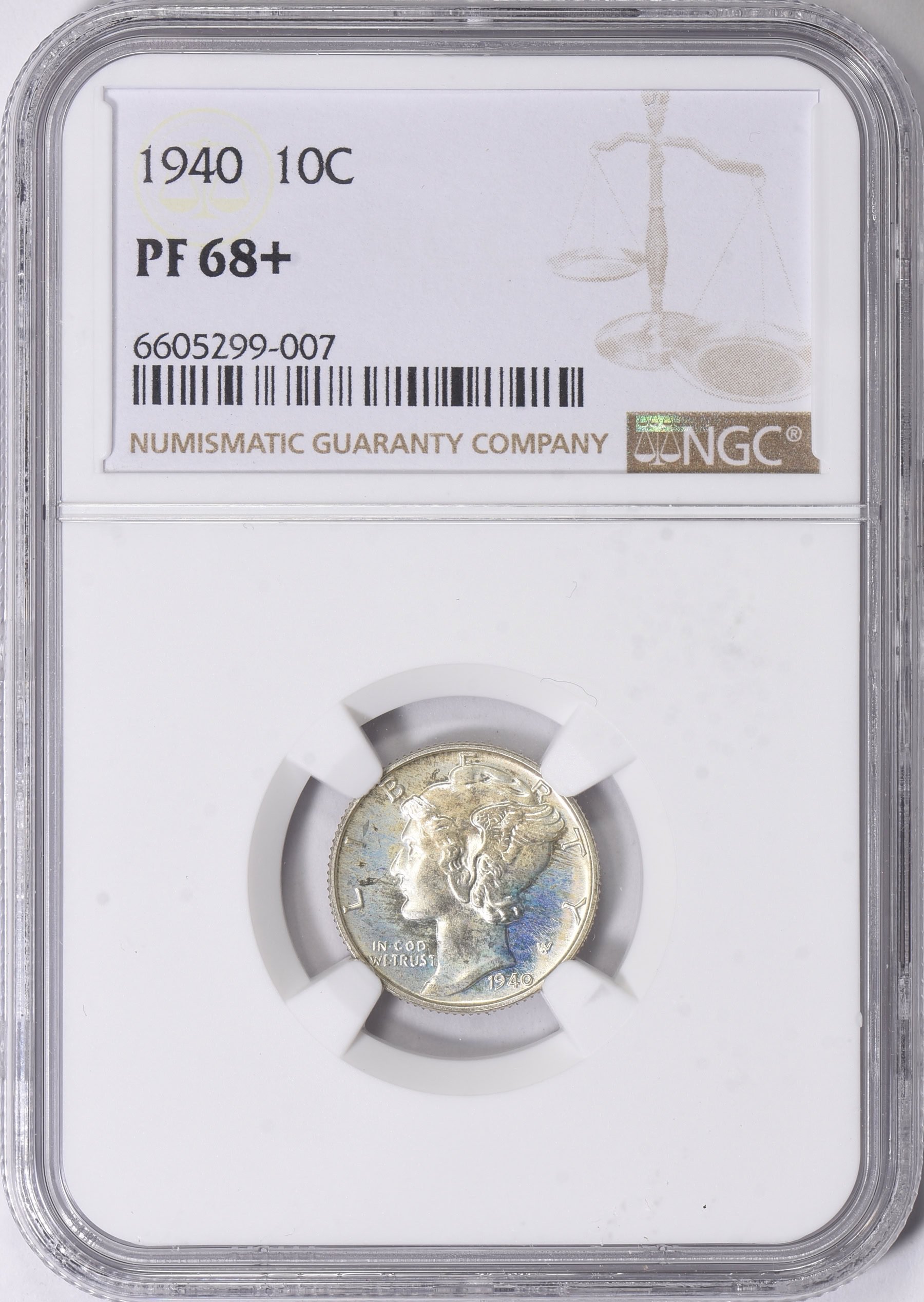 1940 Mercury Dime NGC Proof-68+ (Item 1017280) | GreatCollections Coin Auctions