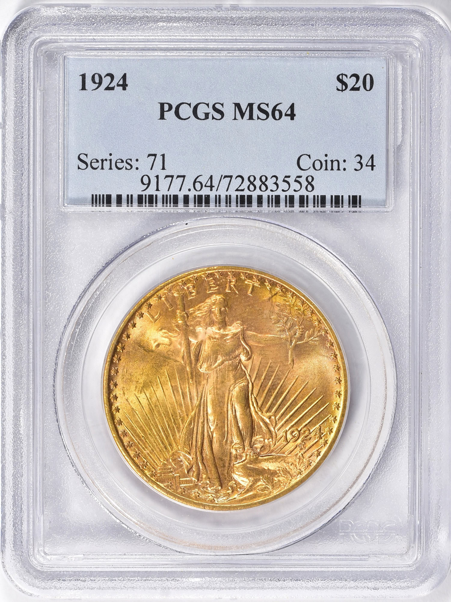 1924 Saint-Gaudens Gold Double Eagle PCGS MS-64 (Item 1020995) | GreatCollections Coin Auctions