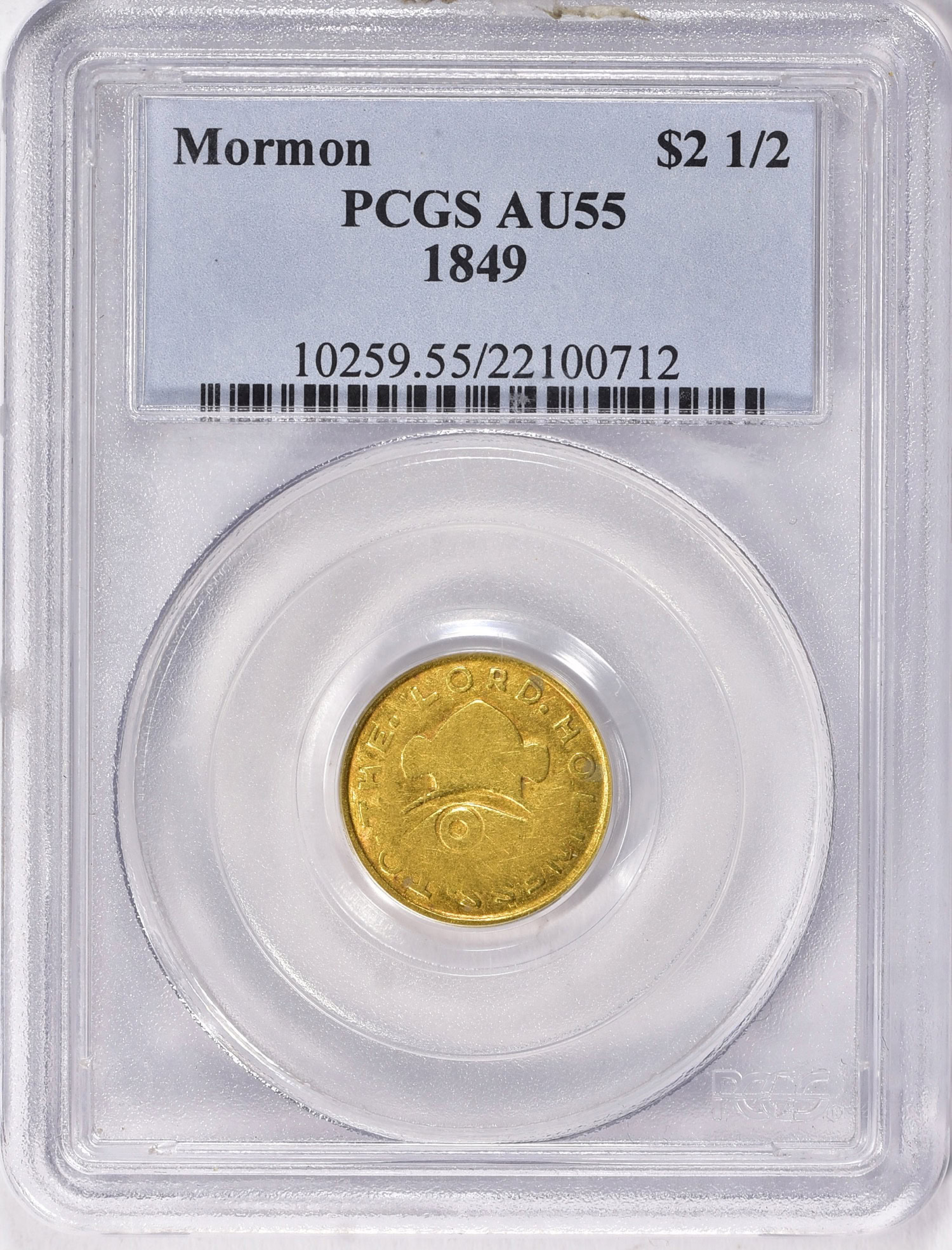 1849 $2.50 Mormon Gold (Utah) Mormon PCGS AU-55 (Item 1022499 ...