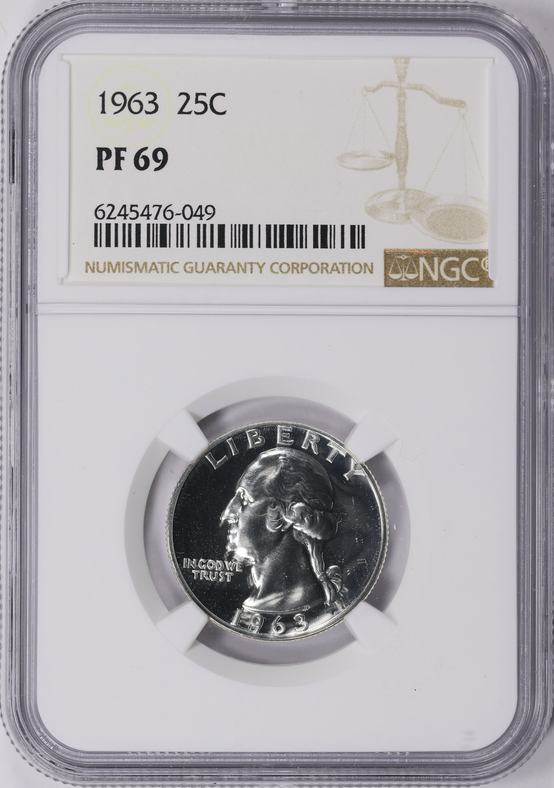 1963 Washington Quarter NGC Proof-69 (Item 1022983) | GreatCollections ...
