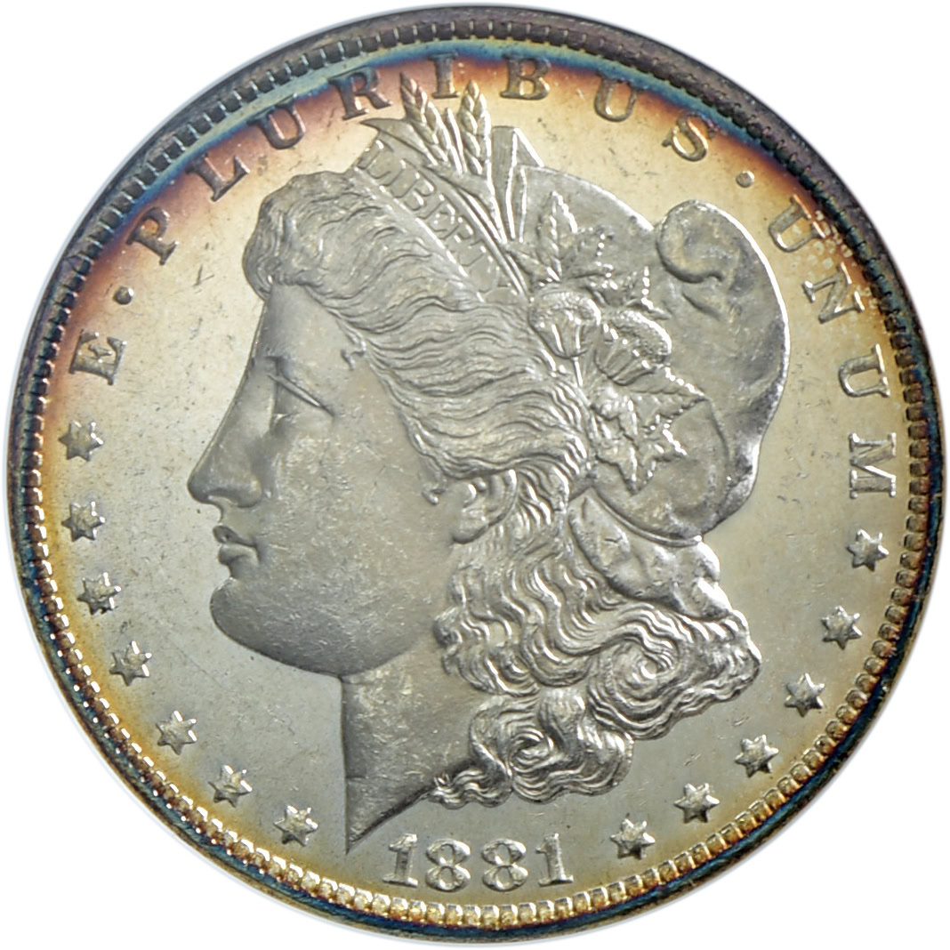 1881-O Morgan Silver Dollar NGC MS-63 DMPL (CAC Green) OH (Toned) (Item ...