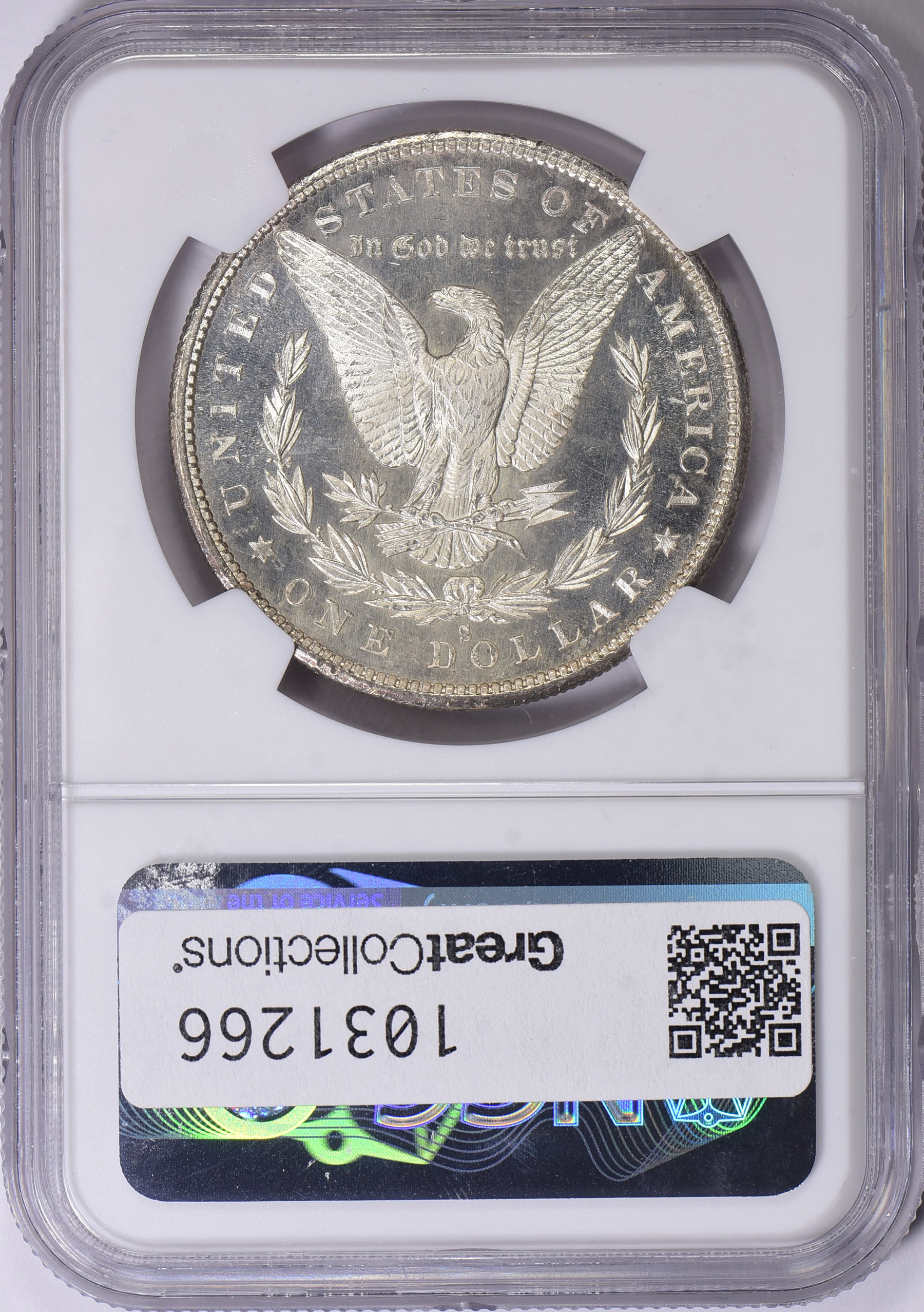 1880-S Morgan Silver Dollar NGC MS-68+ PL (Toned) (Item 1031266) | GreatCollections Coin Auctions