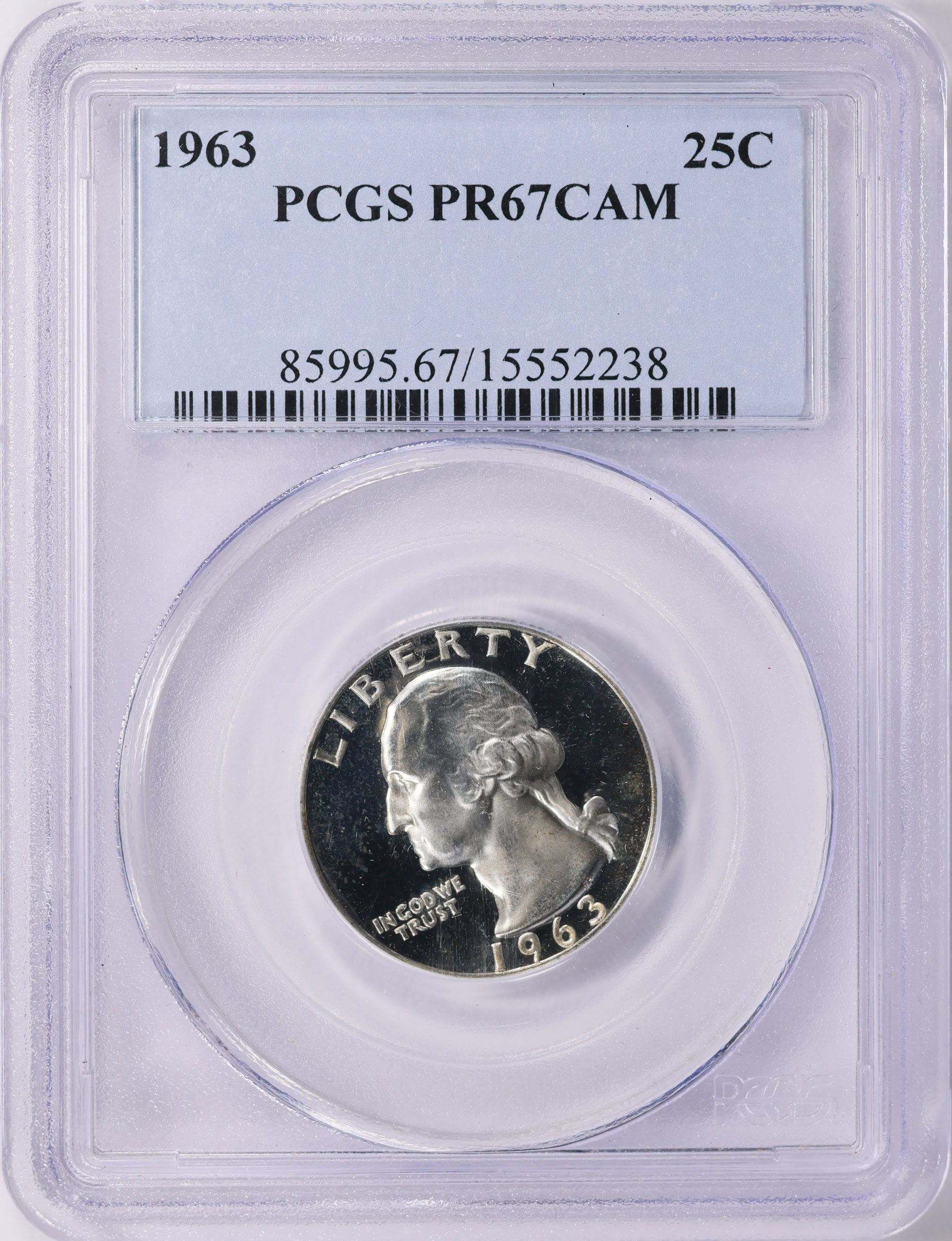 1963 Washington Quarter PCGS Proof-67 CAMEO (Item 1031480 ...
