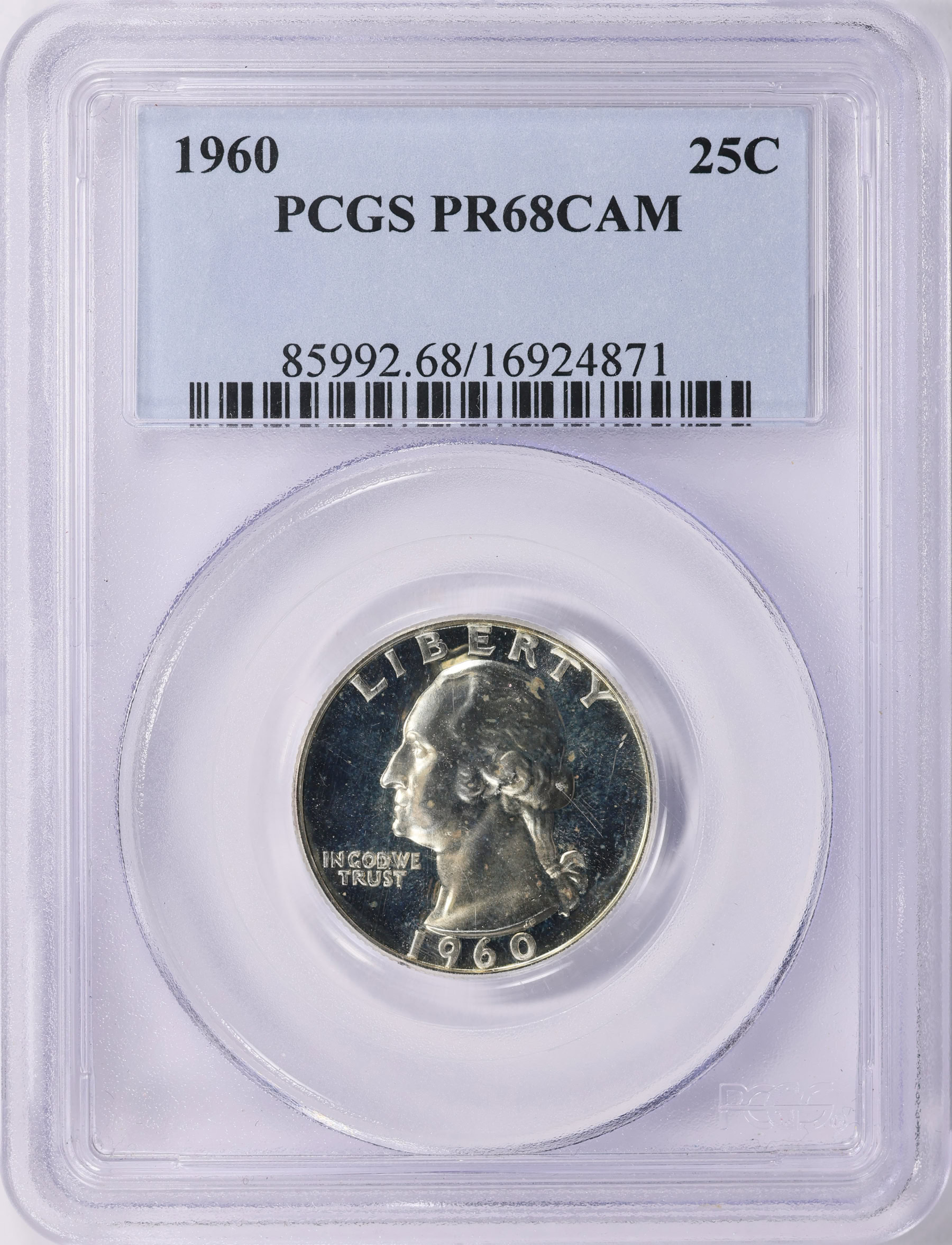 1960 Washington Quarter PCGS Proof-68 CAMEO (Item 1031486 ...
