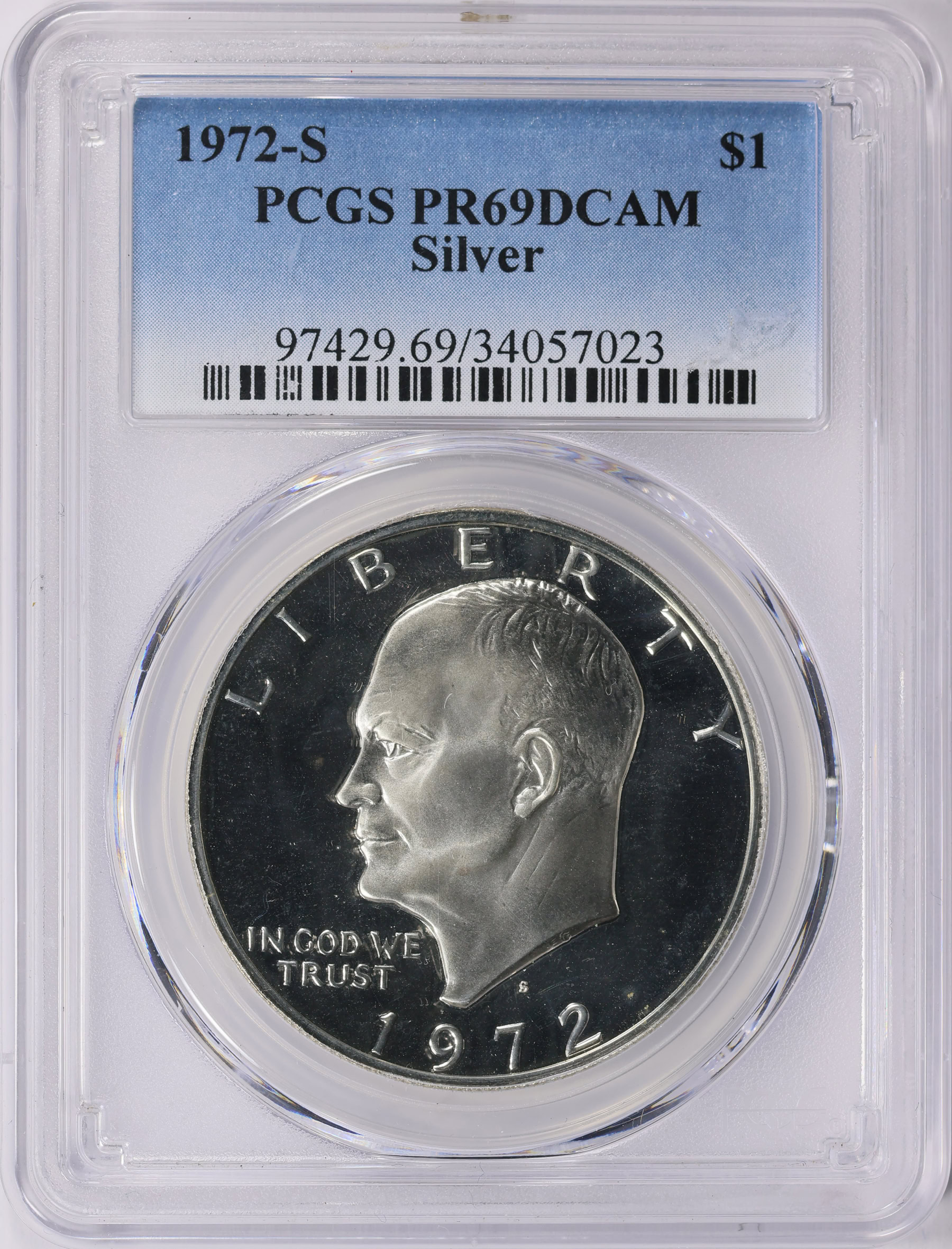 1972-S Eisenhower Dollar Silver PCGS Proof-69 DCAM (Item 1031554 ...