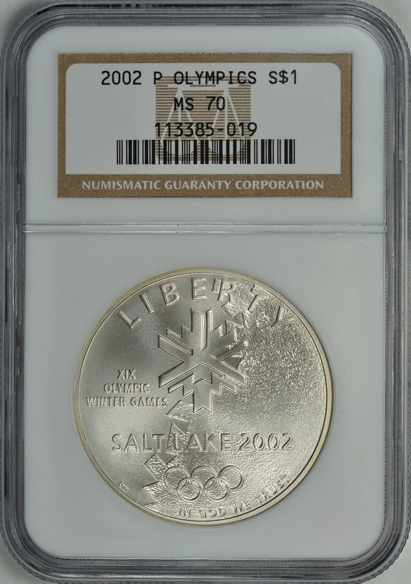 2002-P Salt Lake City Olympic Games Silver Dollar NGC MS-70 (Item 10380 ...