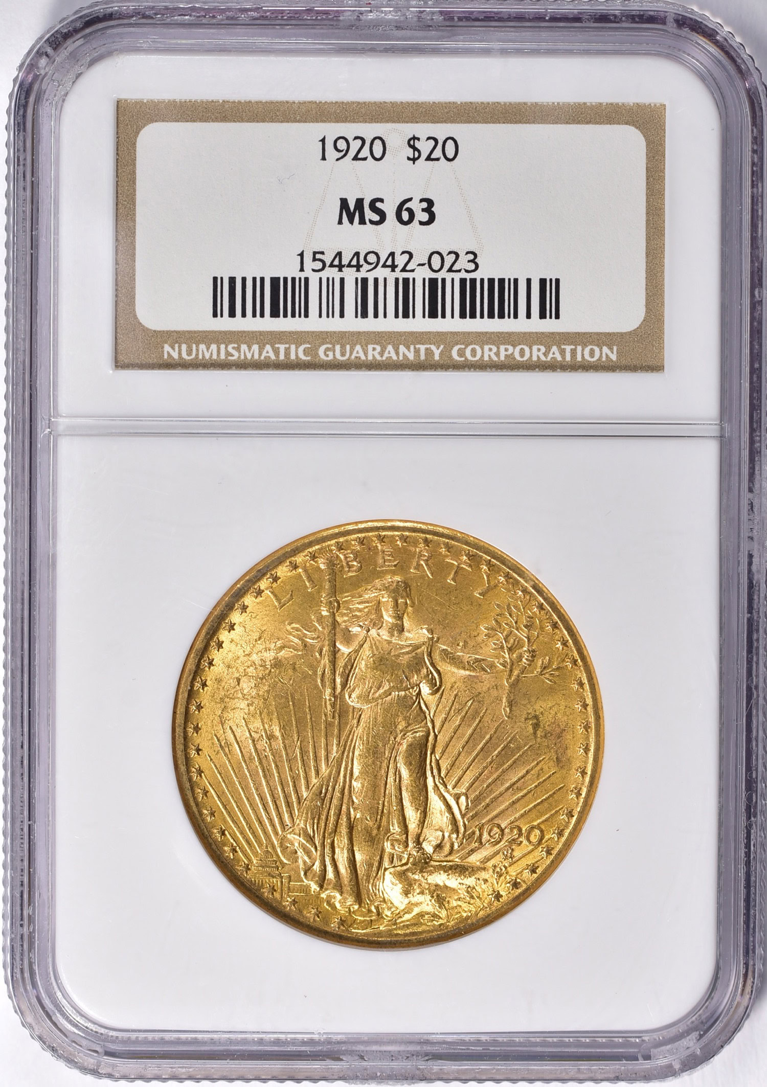 1920 Saint-Gaudens Gold Double Eagle NGC MS-63 (Item 1047734 ...