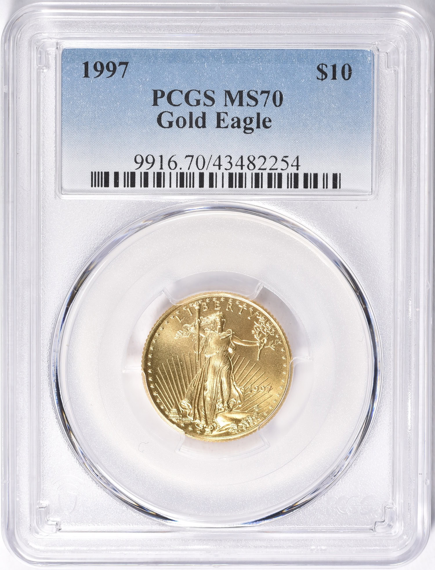 1997 $10 Quarter-Ounce Gold American Eagle PCGS MS-70 (Item 1049453 ...