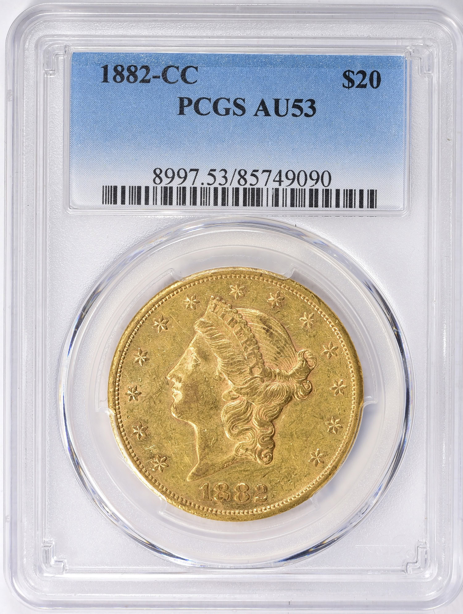 1882-CC Liberty Gold Double Eagle PCGS AU-53 (Item 1068929 ...