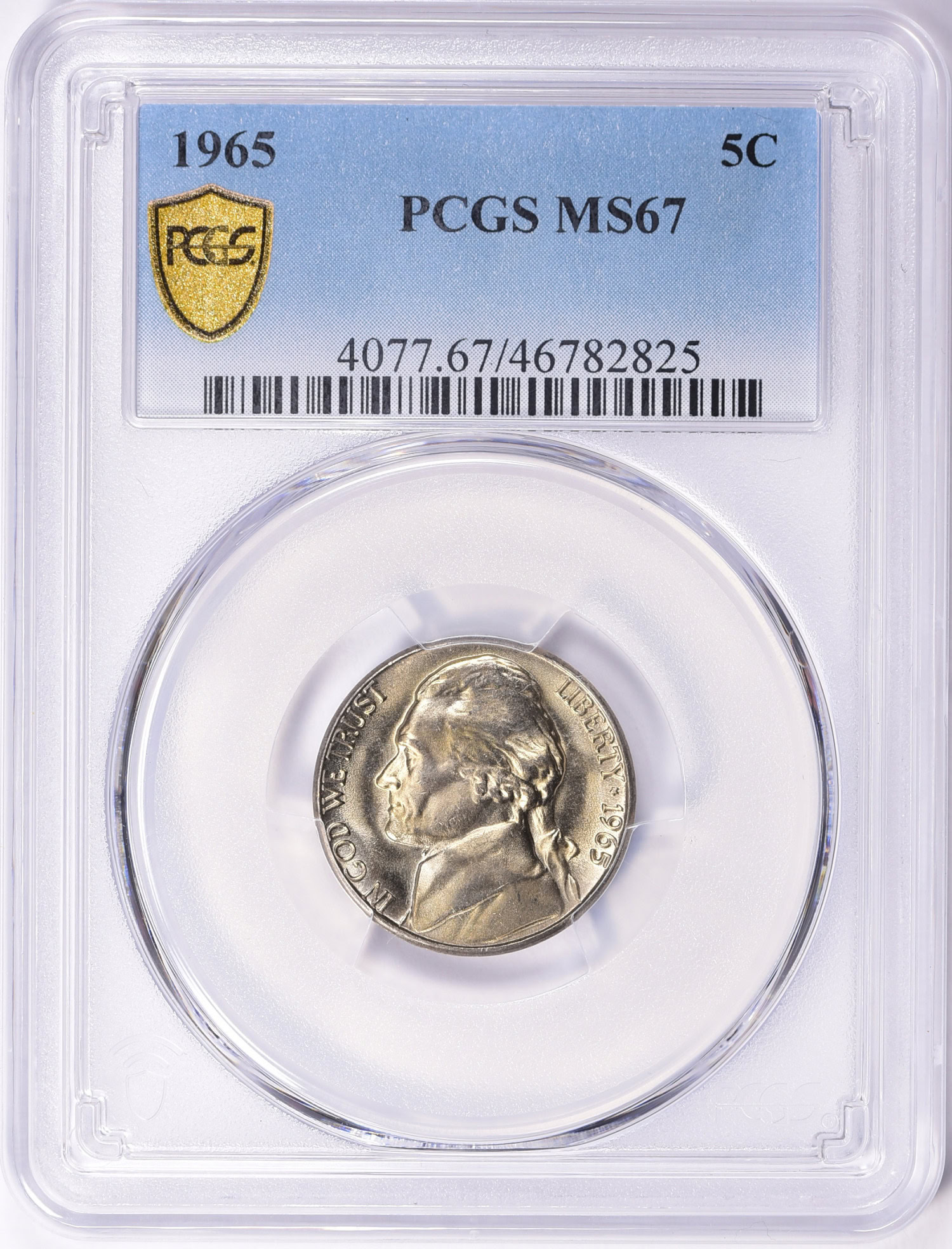 1965 Jefferson Nickel PCGS MS-67 (Item 1070735) | GreatCollections Coin ...