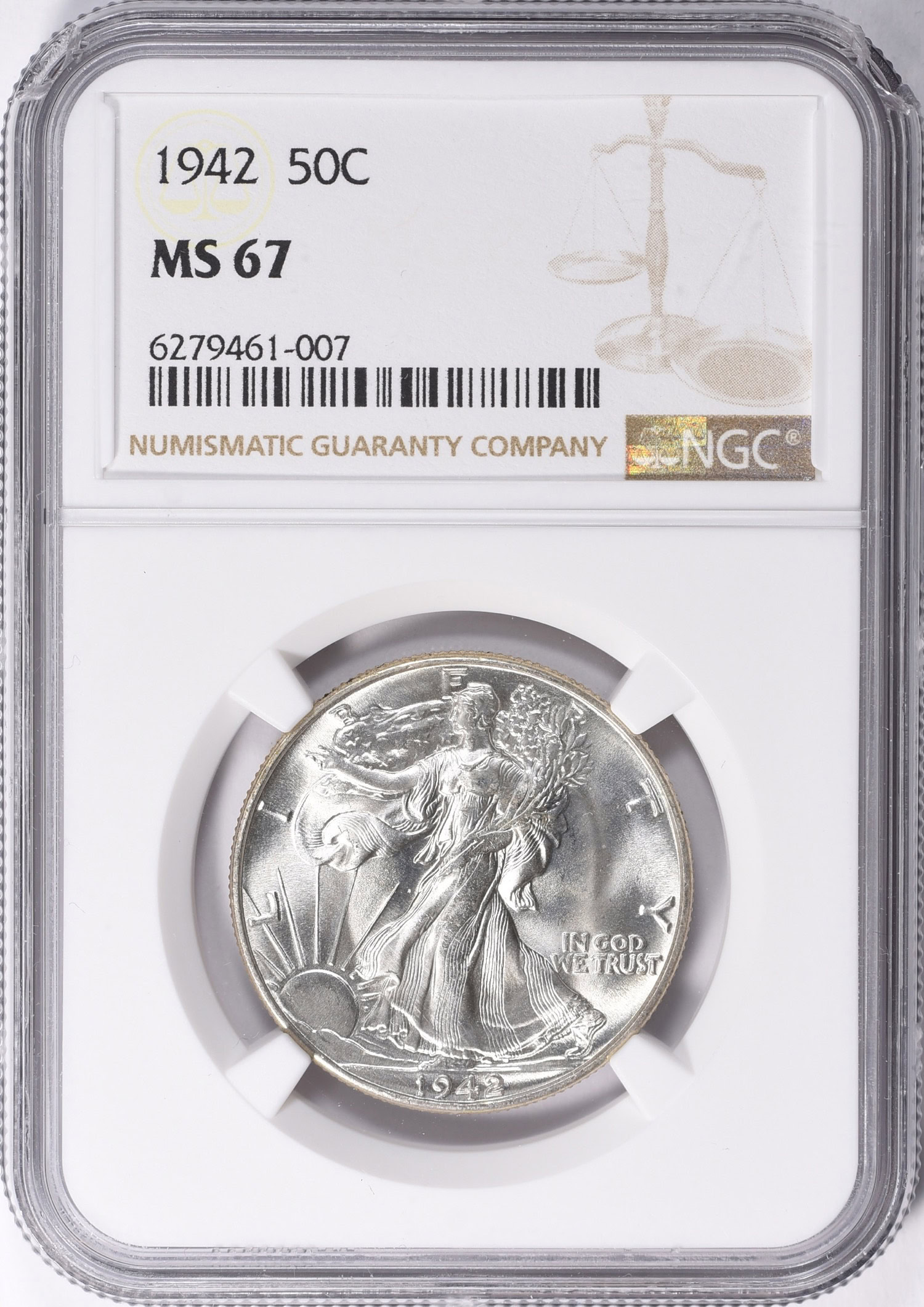 1942 Walking Liberty Half Dollar NGC MS-67 (Item 1086959 ...