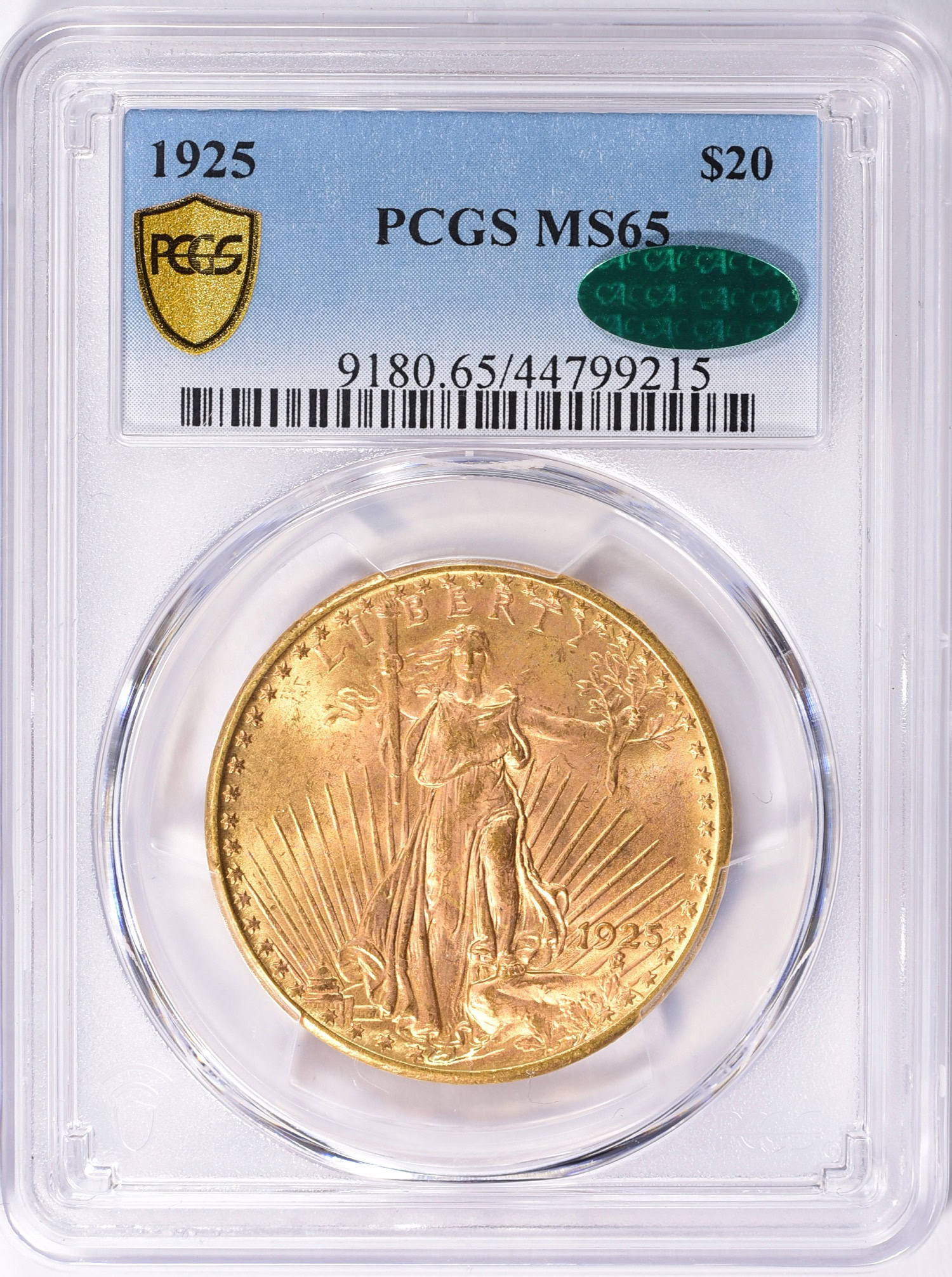 1925 Saint-Gaudens Gold Double Eagle PCGS MS-65 (CAC Green) (Item 1087015) | GreatCollections ...