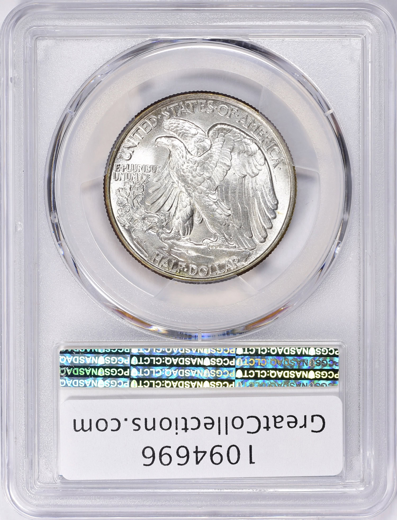 1946 Walking Liberty Half Dollar PCGS MS-67+ (CAC Green) (Toned) (Item 1094696 ...