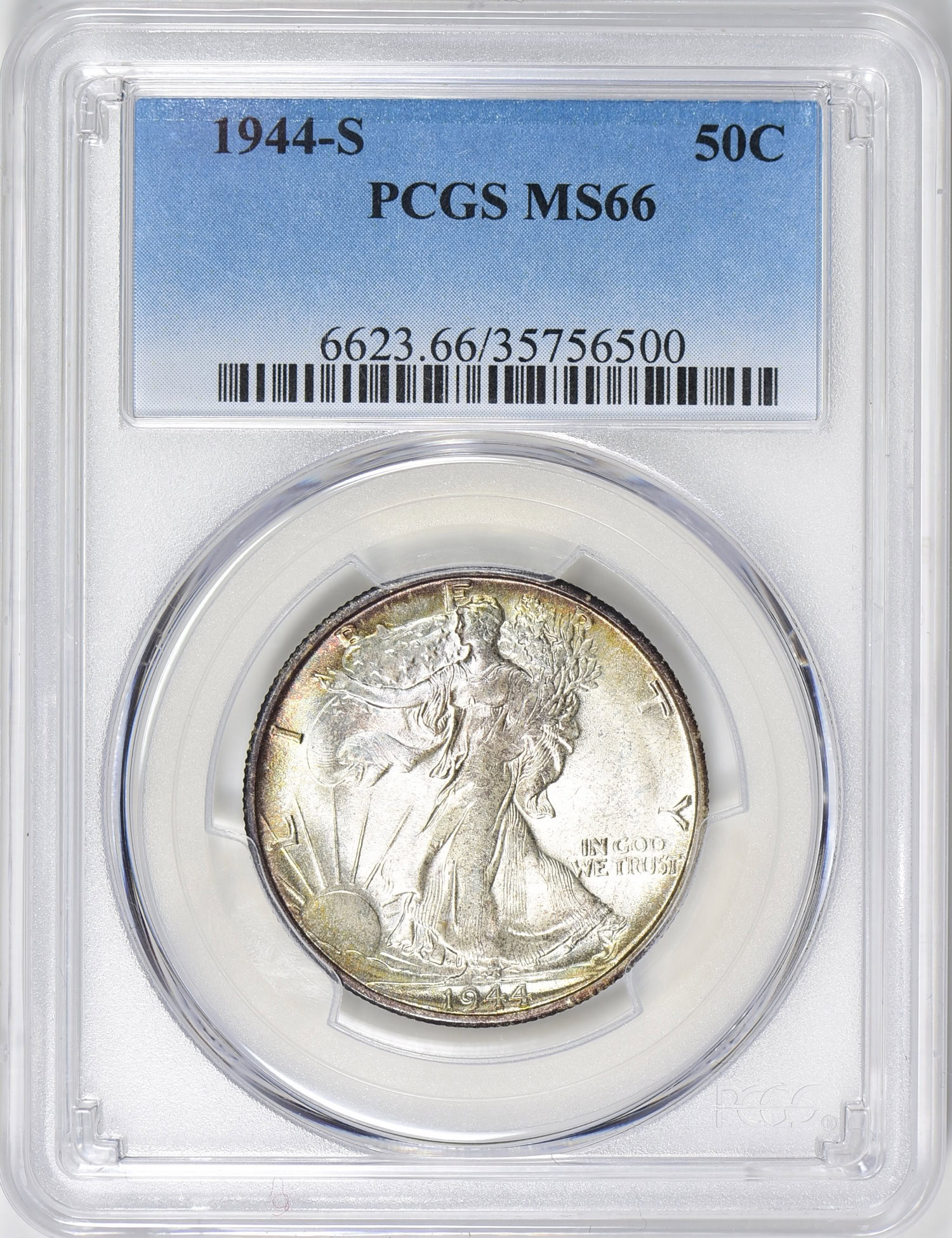 1944-S Walking Liberty Half Dollar PCGS MS-66 (Item 1097207) | GreatCollections Coin Auctions