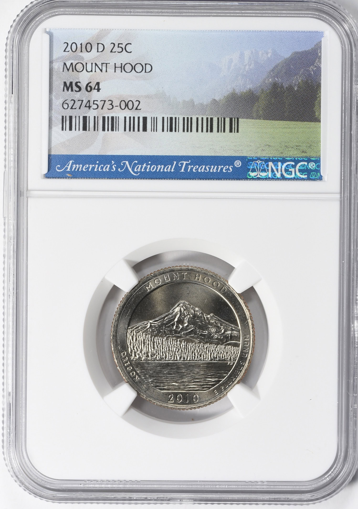 2010-D America the Beautiful Quarter Mount Hood NGC MS-64 (Item 1110534 ...