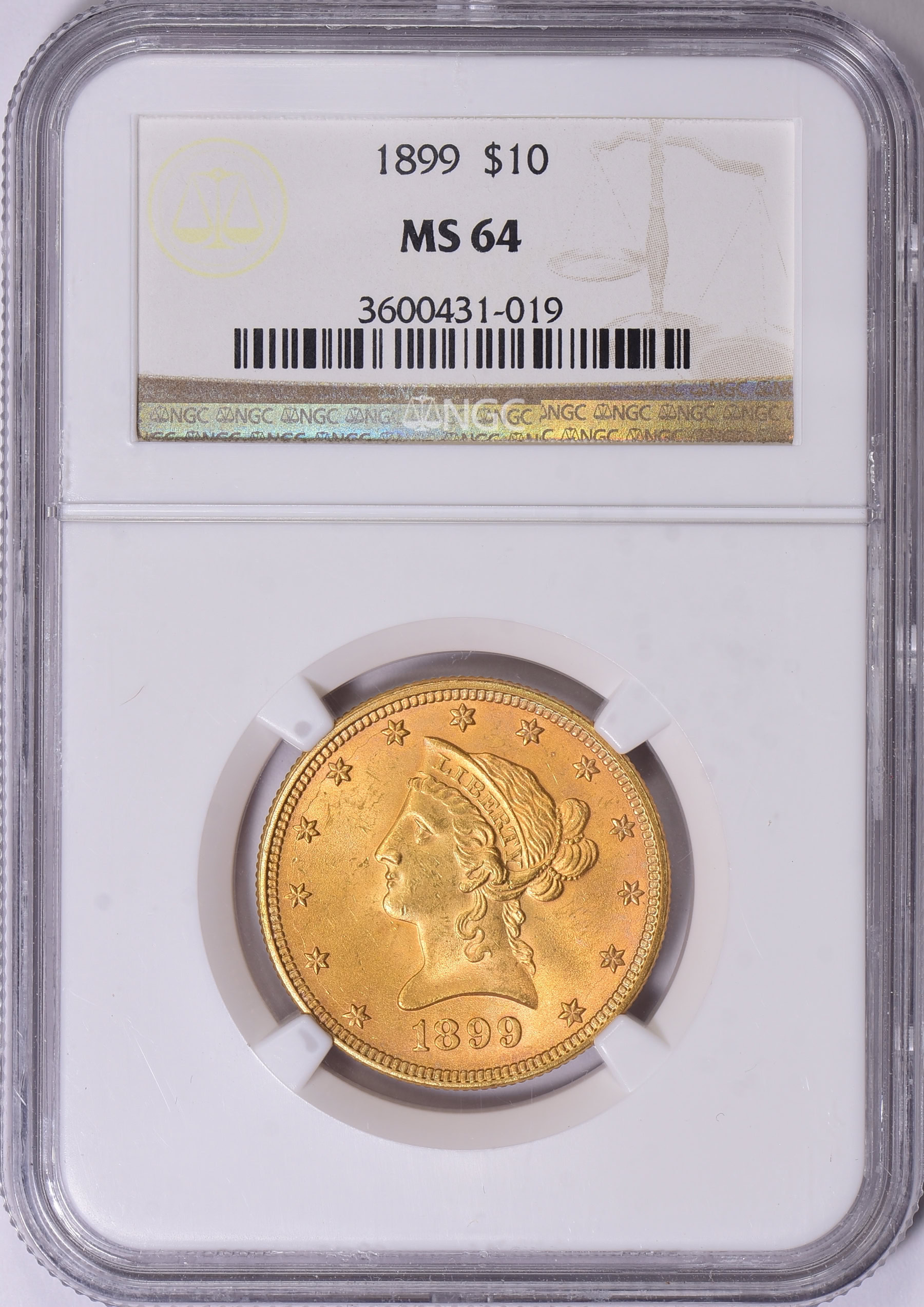 1899 Liberty Gold Eagle NGC MS-64 (Item 1129394) | GreatCollections ...
