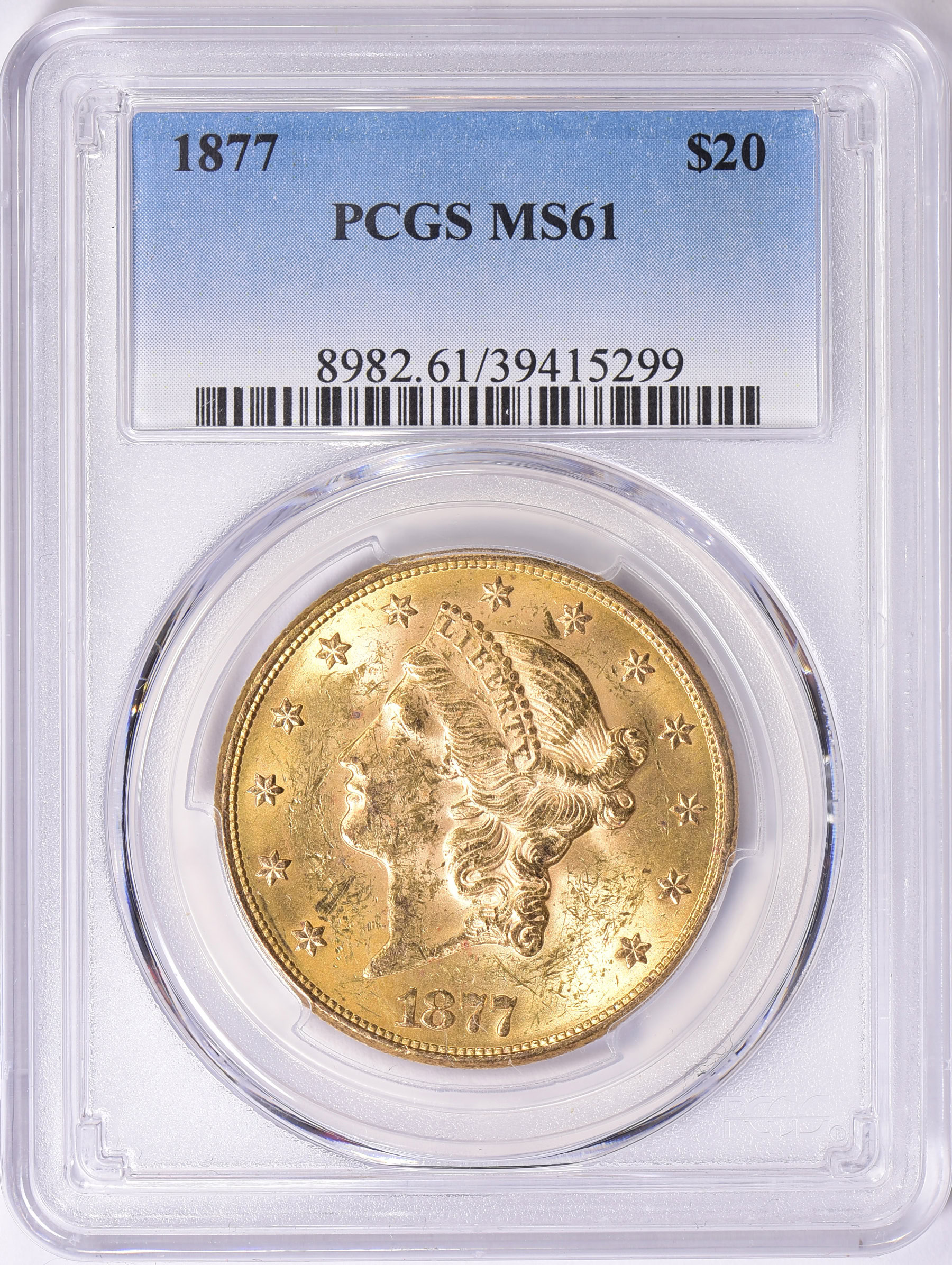 1877 Liberty Gold Double Eagle PCGS MS-61 (Item 1129618 ...