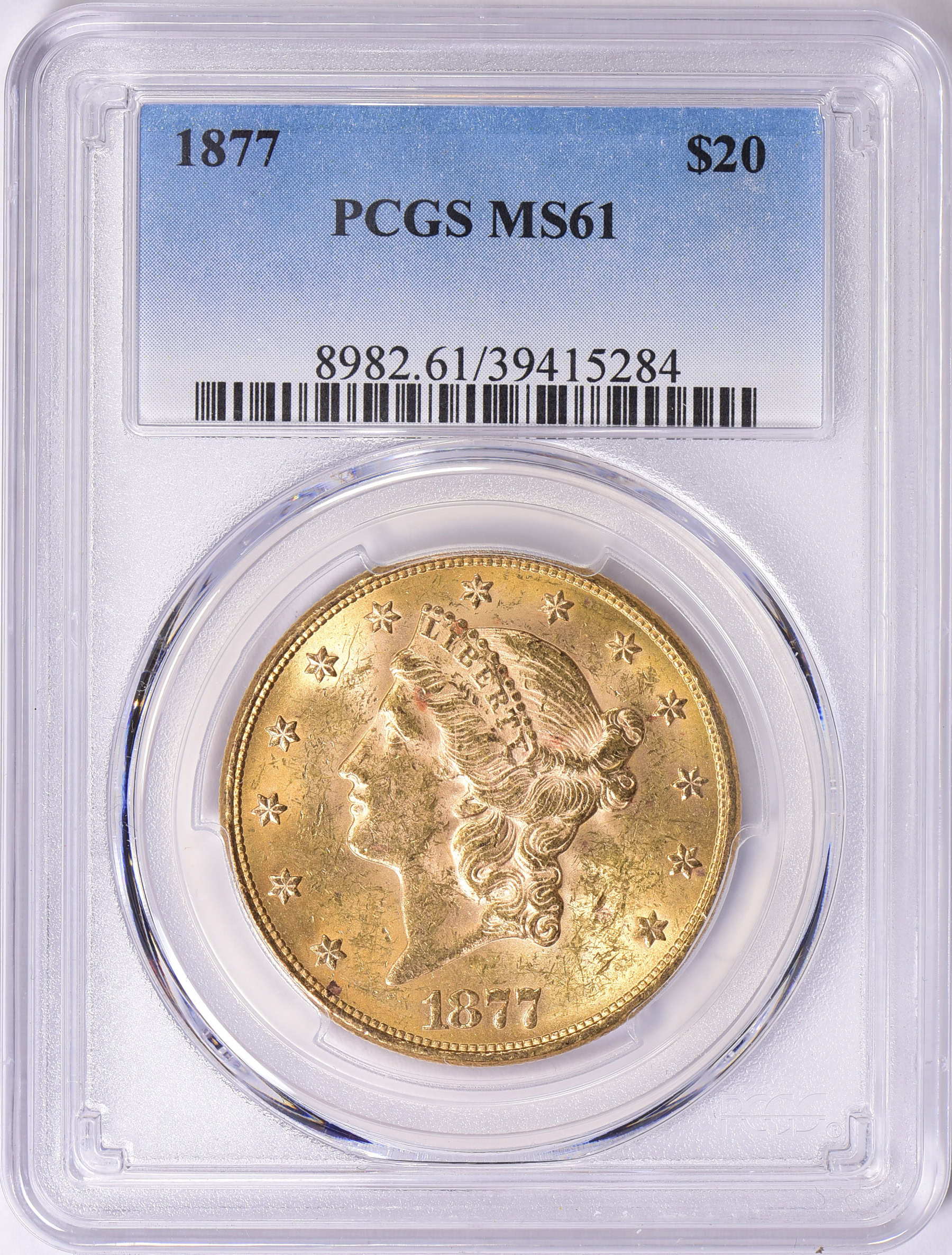 1877 Liberty Gold Double Eagle PCGS MS-61 (Item 1129629 ...