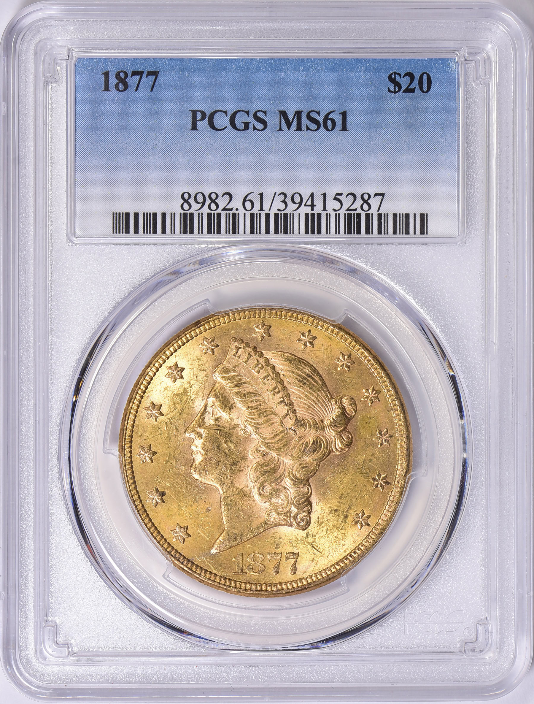 1877 Liberty Gold Double Eagle PCGS MS-61 (Item 1129631 ...