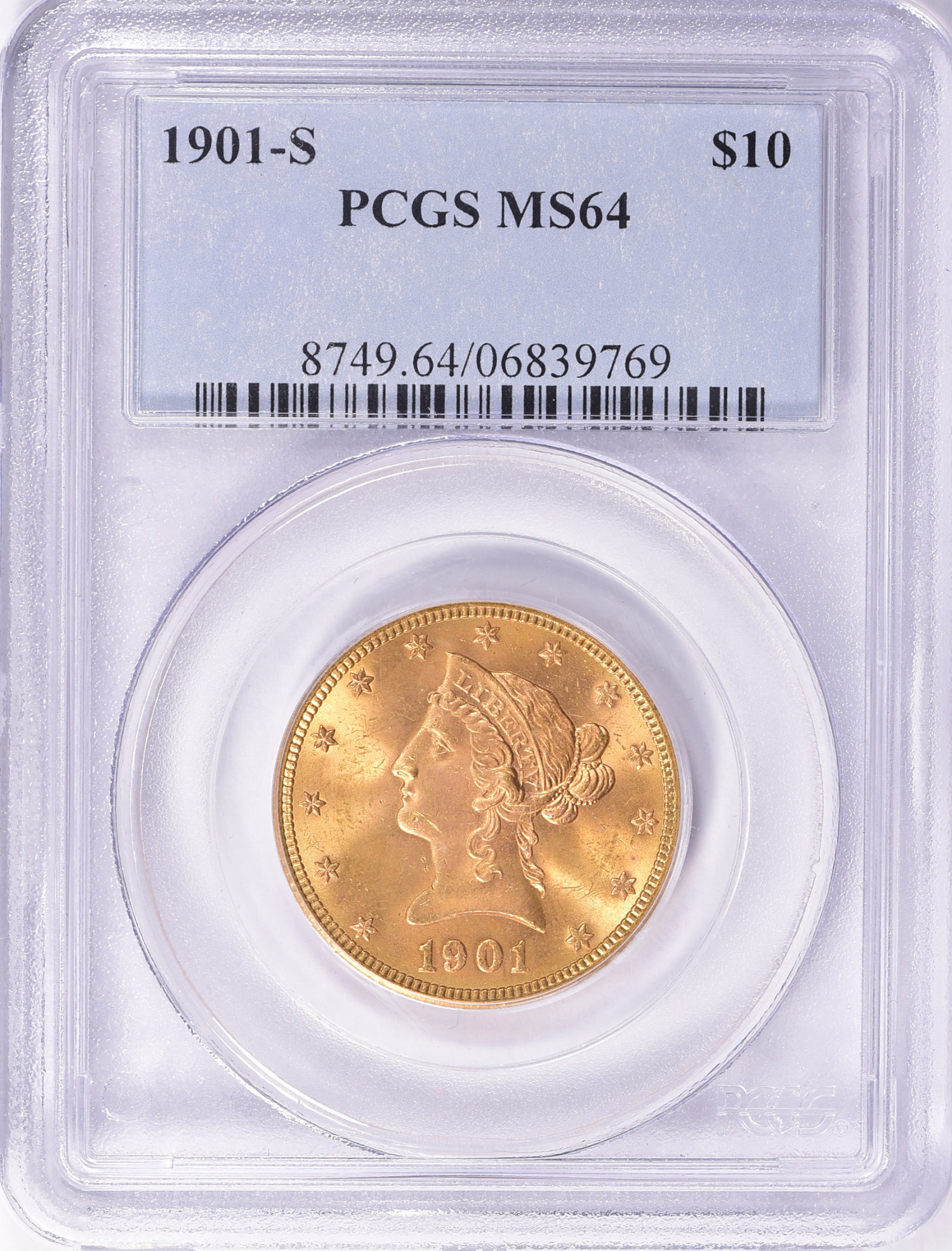 1901-S Liberty Gold Eagle PCGS MS-64 (Item 1129719) | GreatCollections Coin Auctions