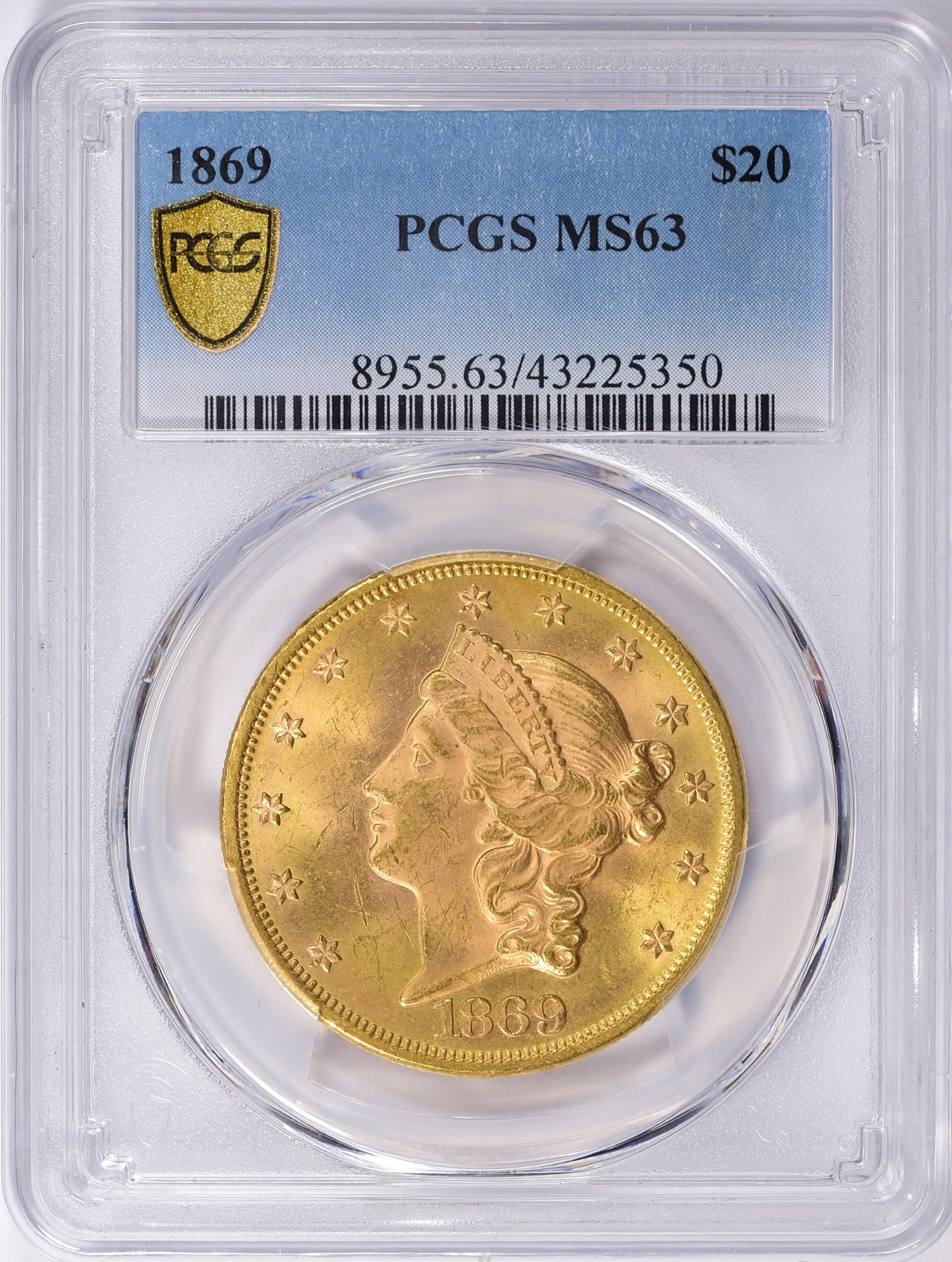 1869 Liberty Gold Double Eagle PCGS MS-63 (Item 1130309 ...