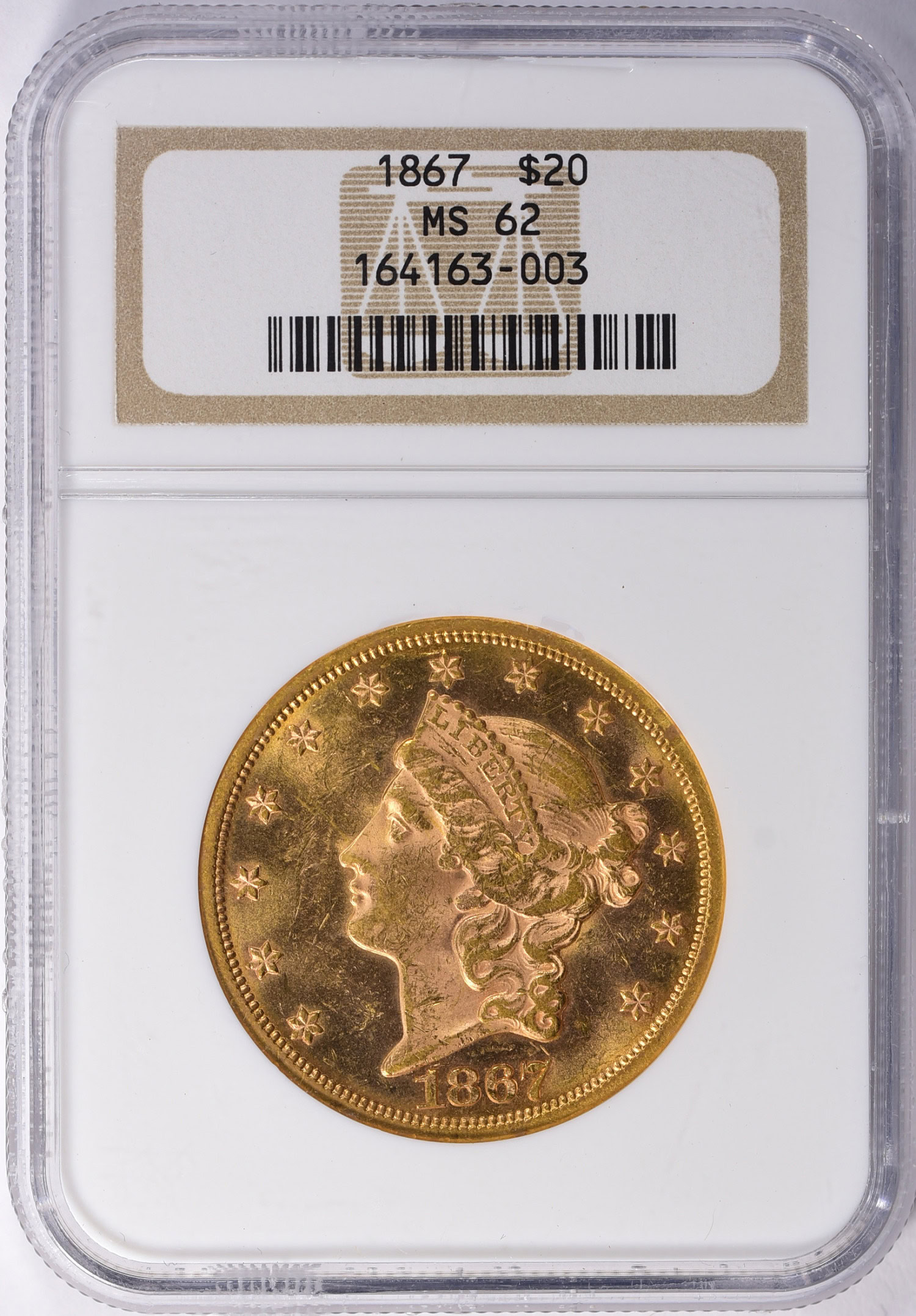1867 Liberty Gold Double Eagle NGC MS-62 (Item 1130338 ...