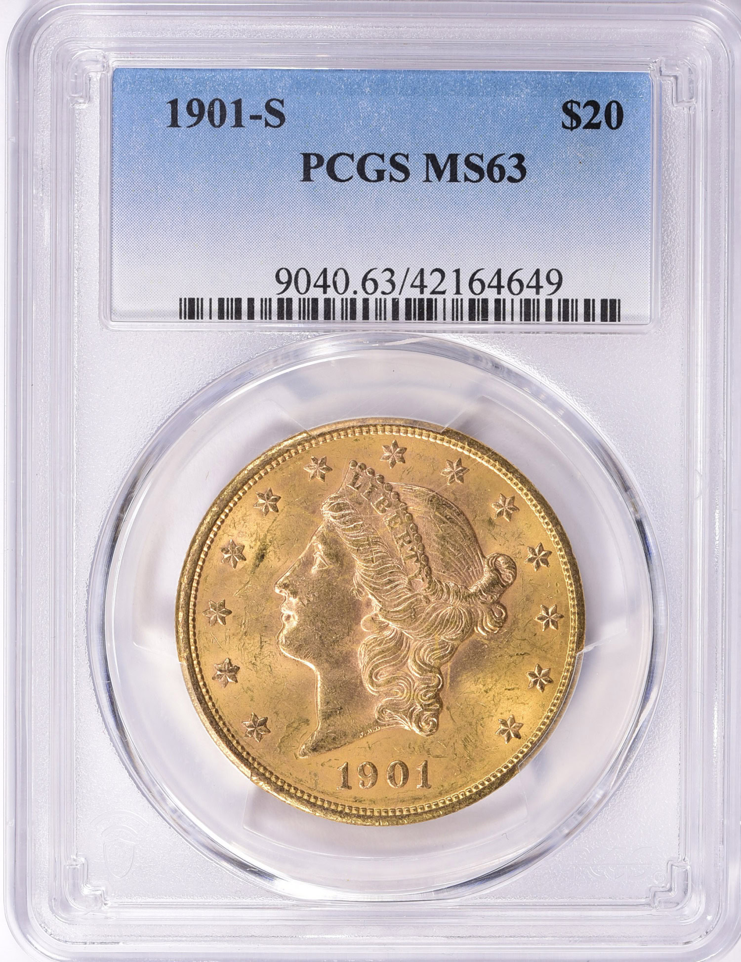1901-S Liberty Gold Double Eagle PCGS MS-63 (Item 1130374) | GreatCollections Coin Auctions
