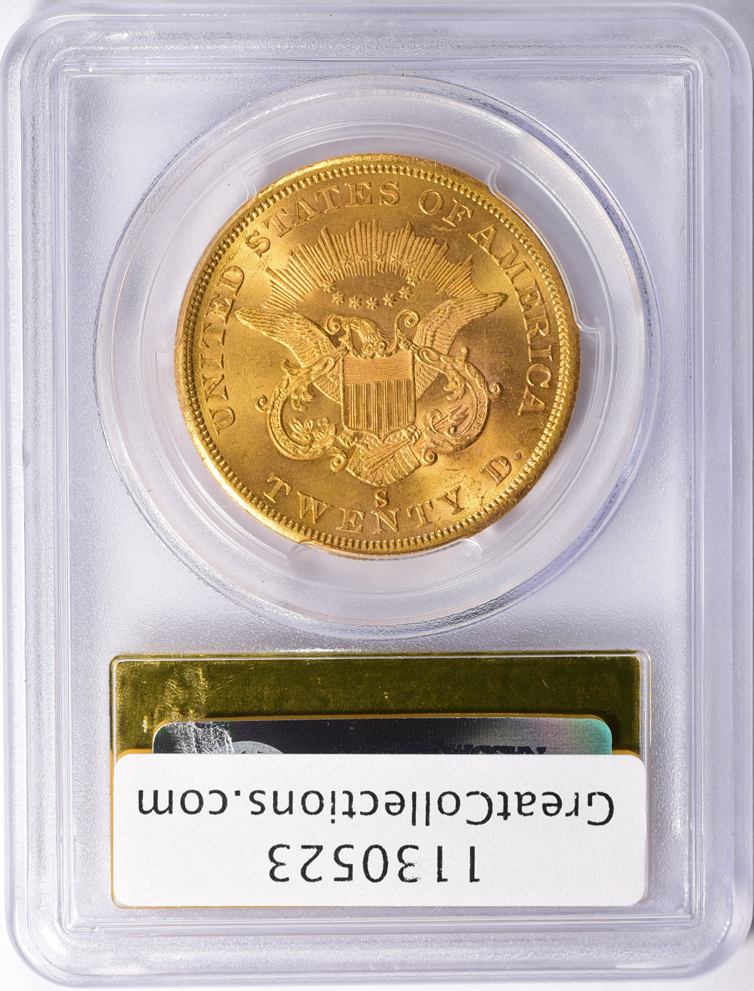1855-S Liberty Gold Double Eagle Shipwreck S.S. Central America PCGS MS ...