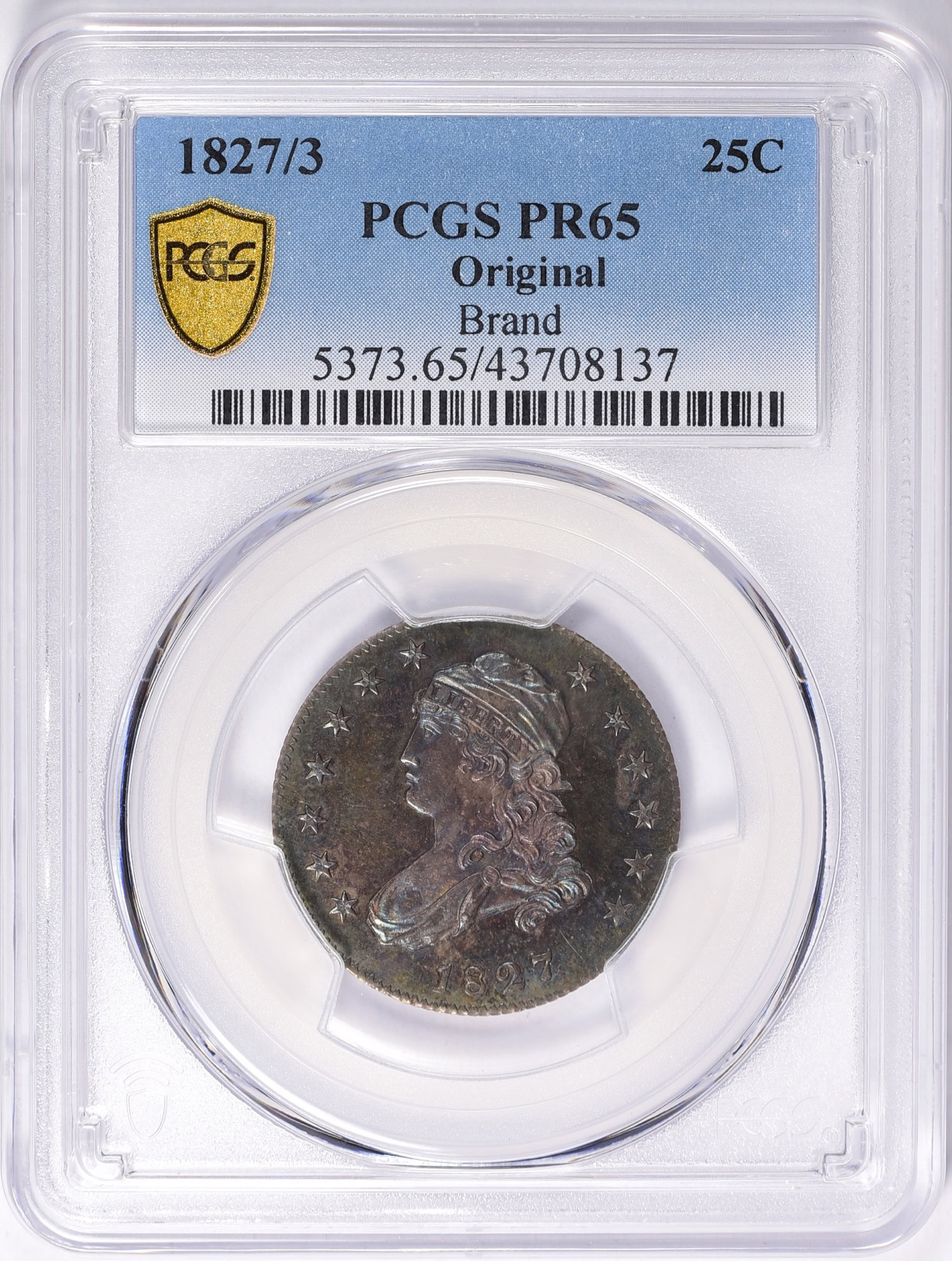 1827/3 Capped Bust Quarter Original PCGS Proof-65 (Ex. Brand) (Item ...