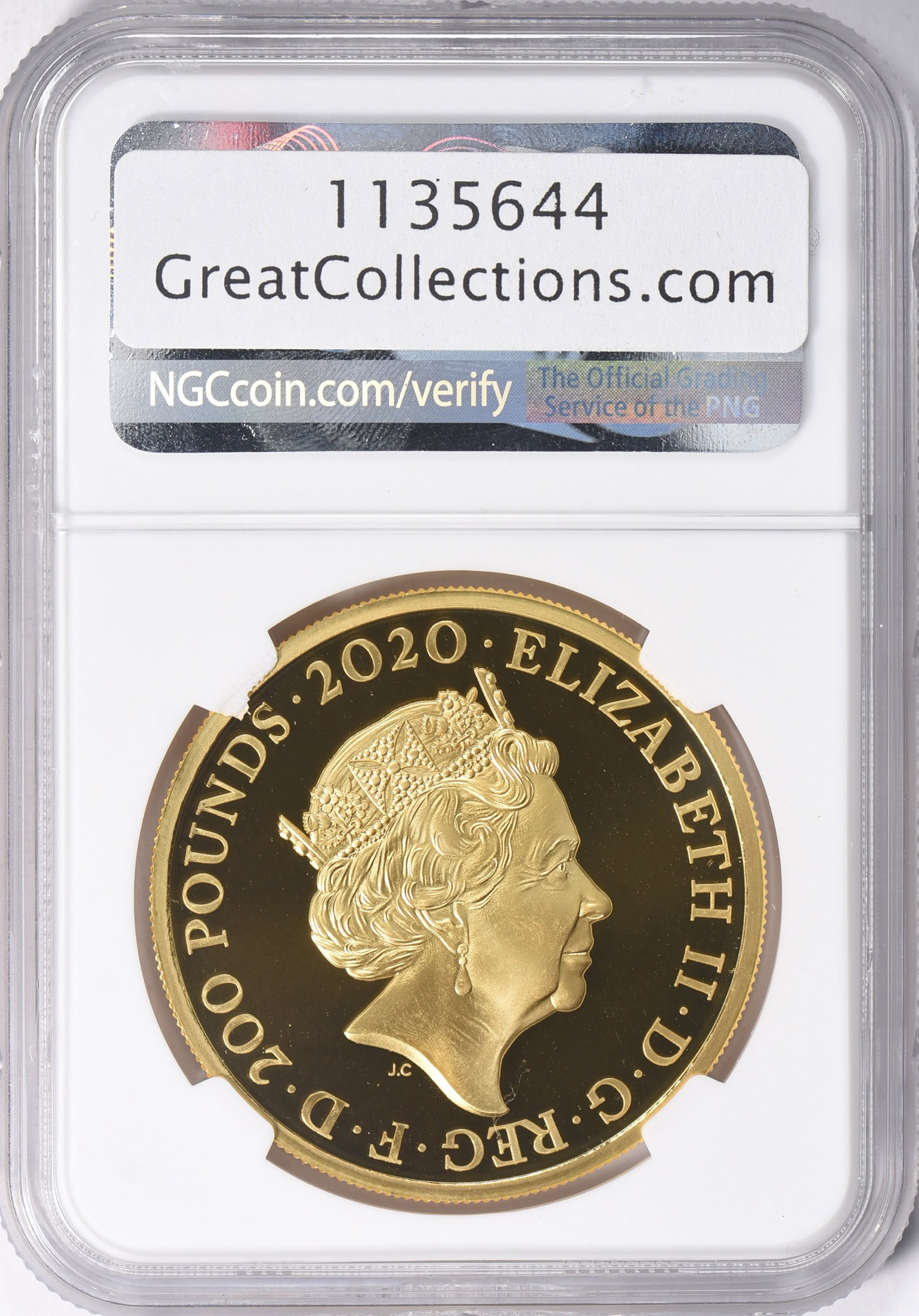 Great Britain 2020 Gold 200 Pounds Pay Attention 007 First Releases NGC ...