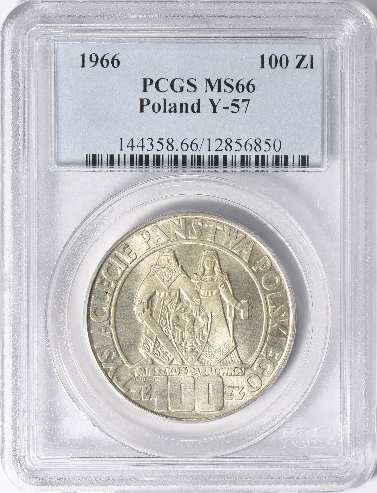 Poland 1966 Silver 100 Zlotych Polish Millennium Y-57 PCGS MS-66 (Item 1137352 ...