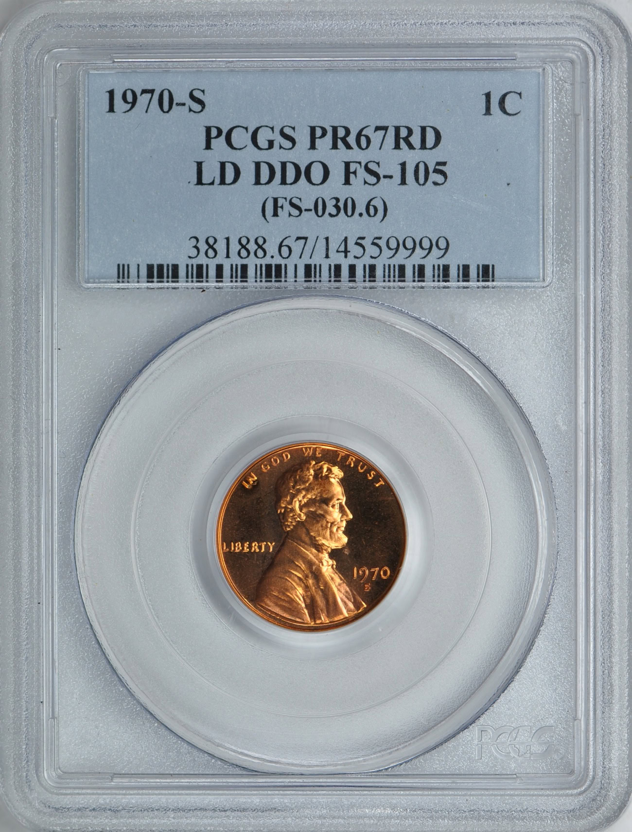 1970-S Lincoln Cent Large Date. Doubled Die Obverse FS-105 (FS-030.6 ...