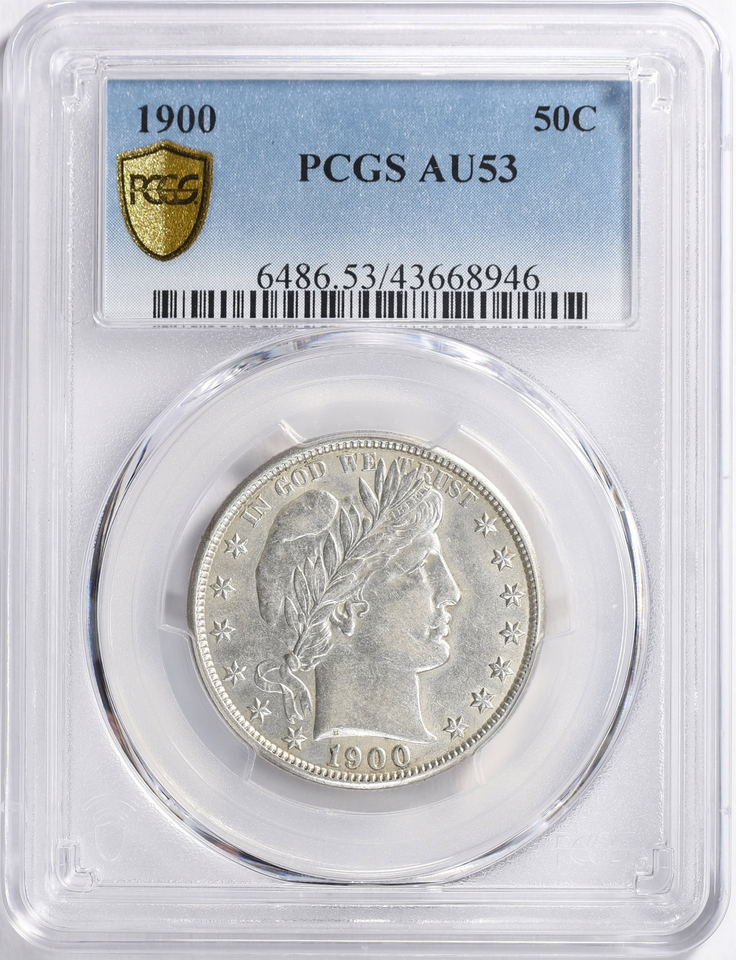1900 Barber Half Dollar PCGS AU-53 (Item 1157049) | GreatCollections Coin Auctions